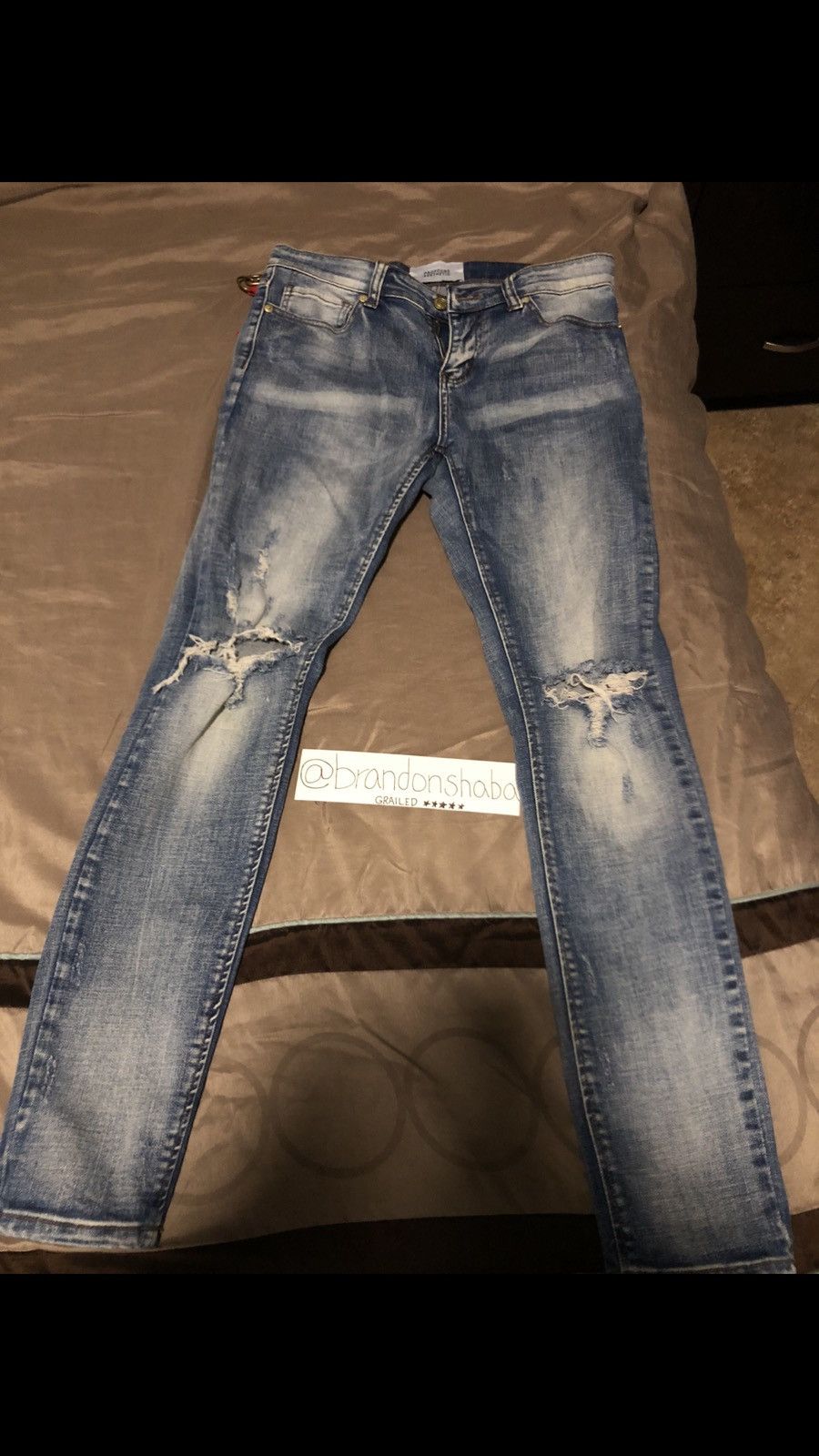 Profound Aesthetic Distressed / Paint Splatter Profound Aesthetic Denim ...