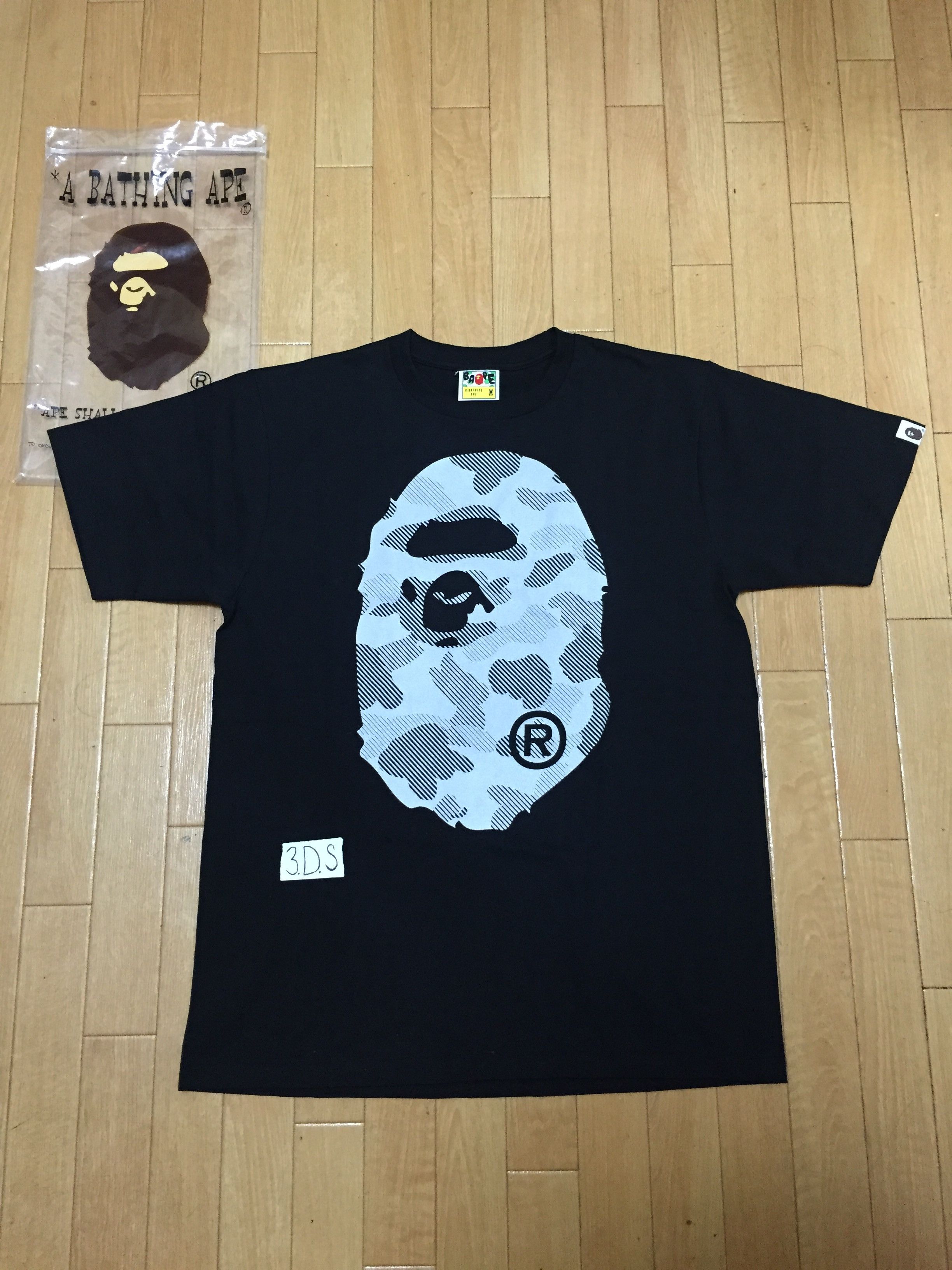 Bape BAPE 3M Reflective Tee Black | Grailed