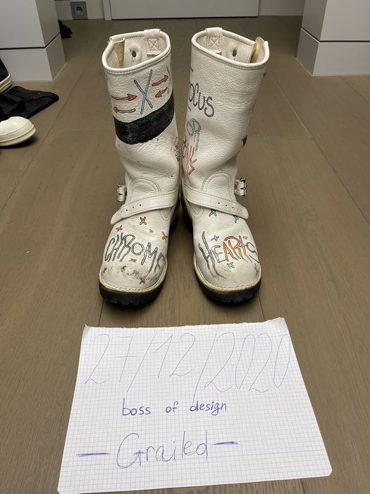 Chrome Hearts Chrome Hearts Boots - White Gold Buckles | Grailed