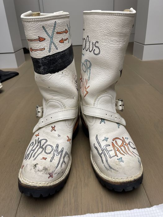 Chrome Hearts Chrome Hearts Boots - White Gold Buckles | Grailed