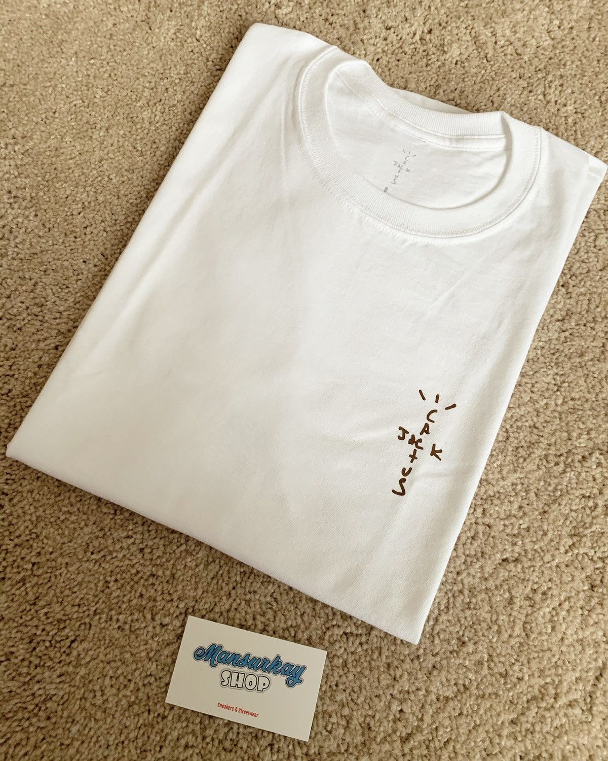 Travis Scott Travis Scott White tee (Cactus Jack) | Grailed