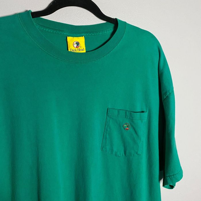 Vintage Duck Head Embroidered Logo Pocket Tee XL | Grailed