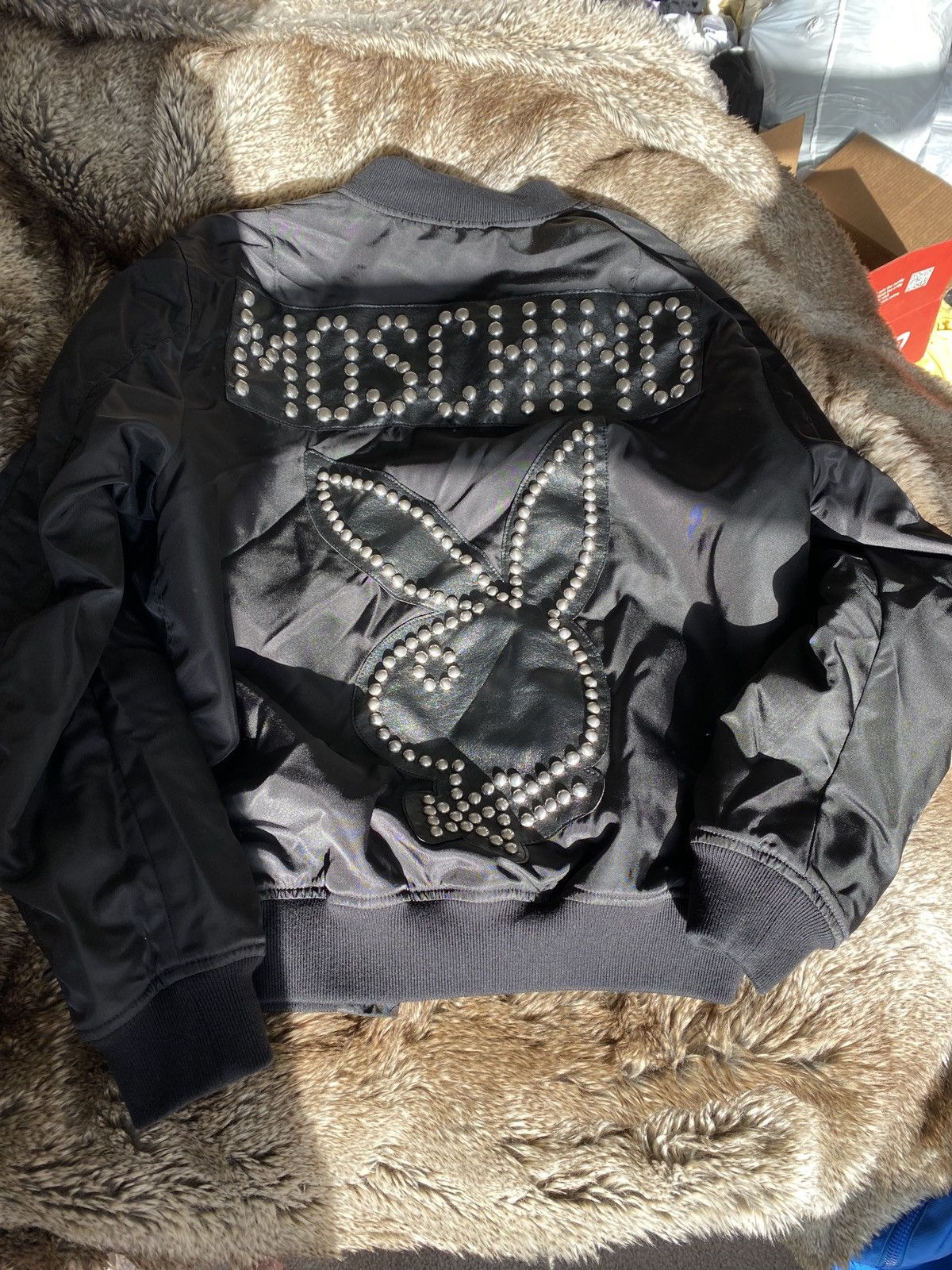Moschino × Playboy Playboy bomber from a track's closet | Grailed