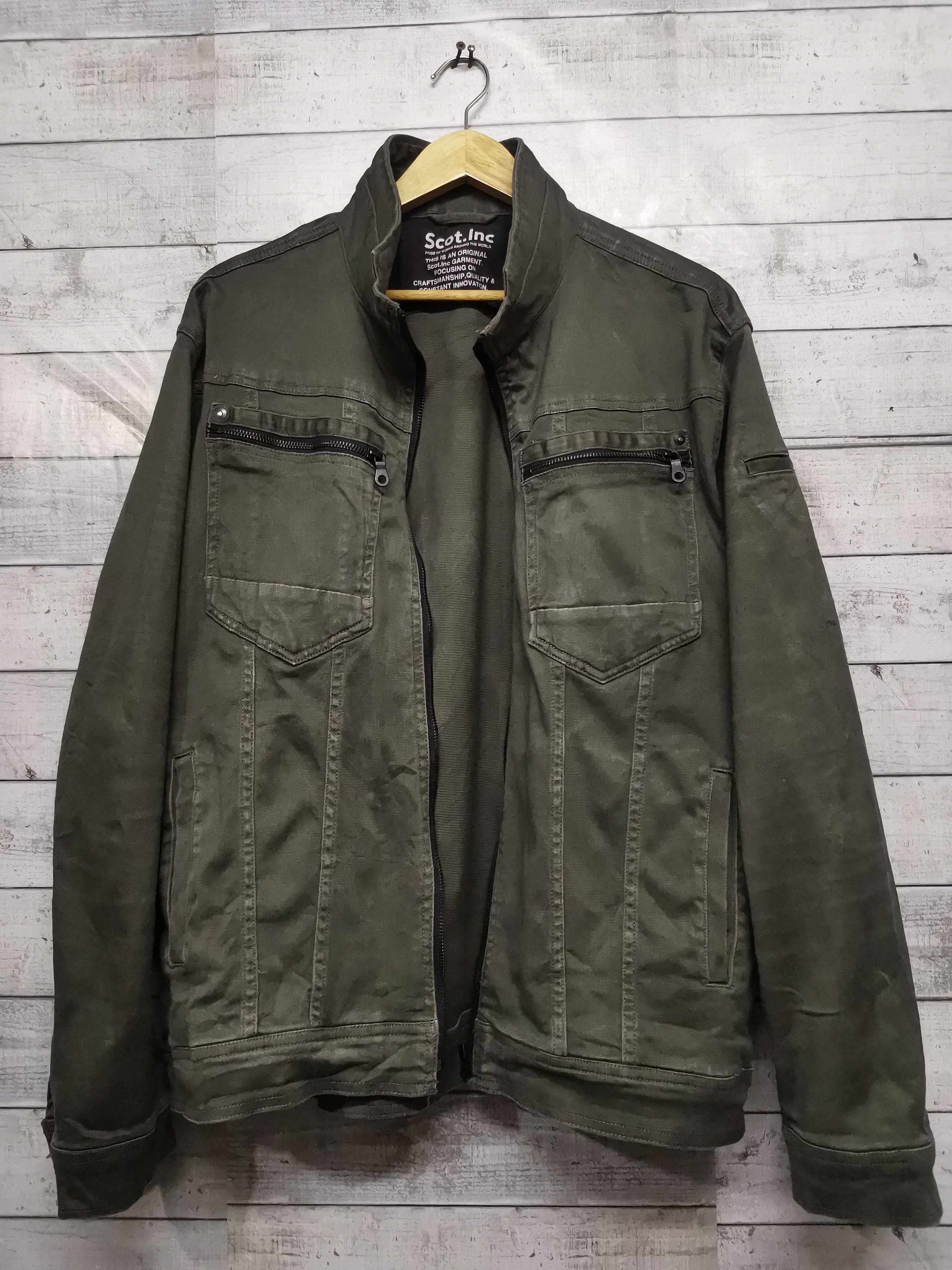 Military Japanese Brand Scot Inc. Fullzipper Jacket | Grailed