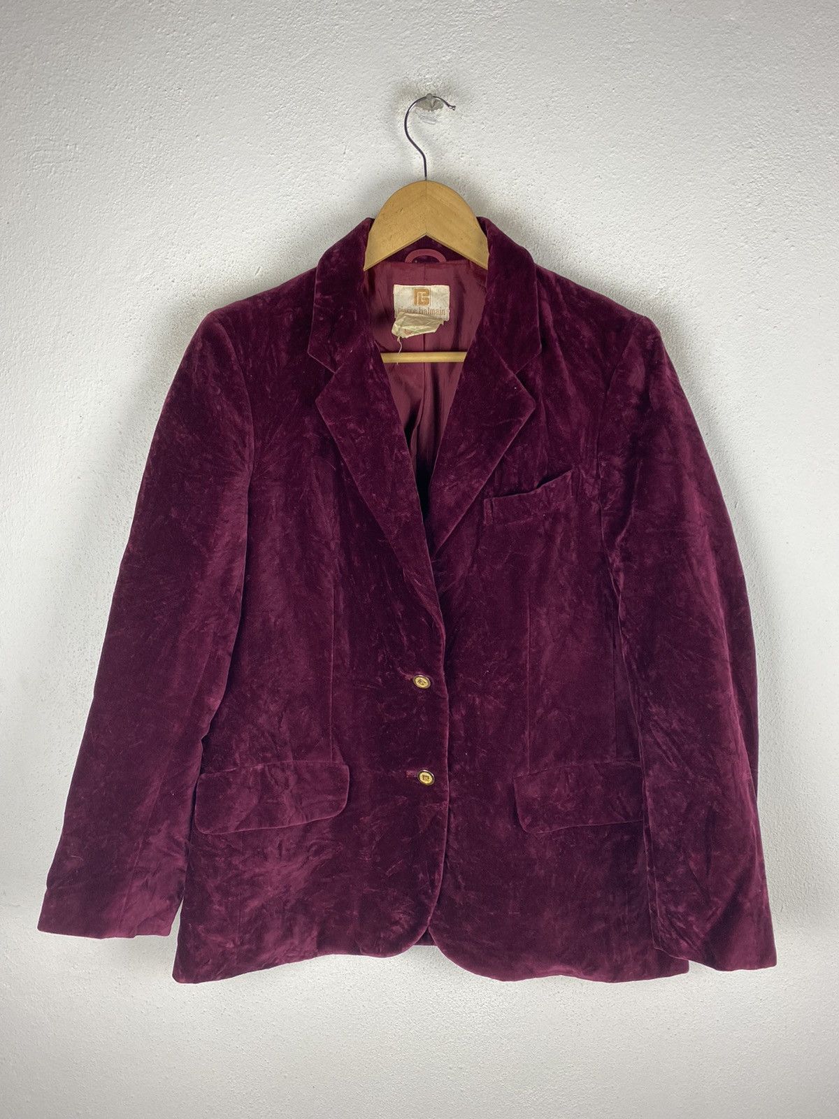 Balmain × Pierre Balmain PIERRE BALMAIN VELVET FABRIC MADE IN JAPAN ...