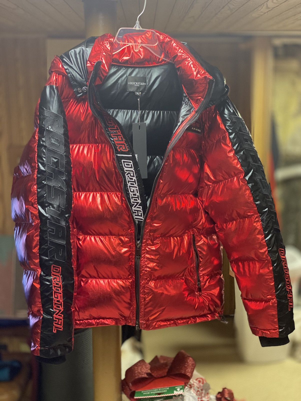 Rockstar Games Rockstar Original Red Puffer Jacket | Grailed