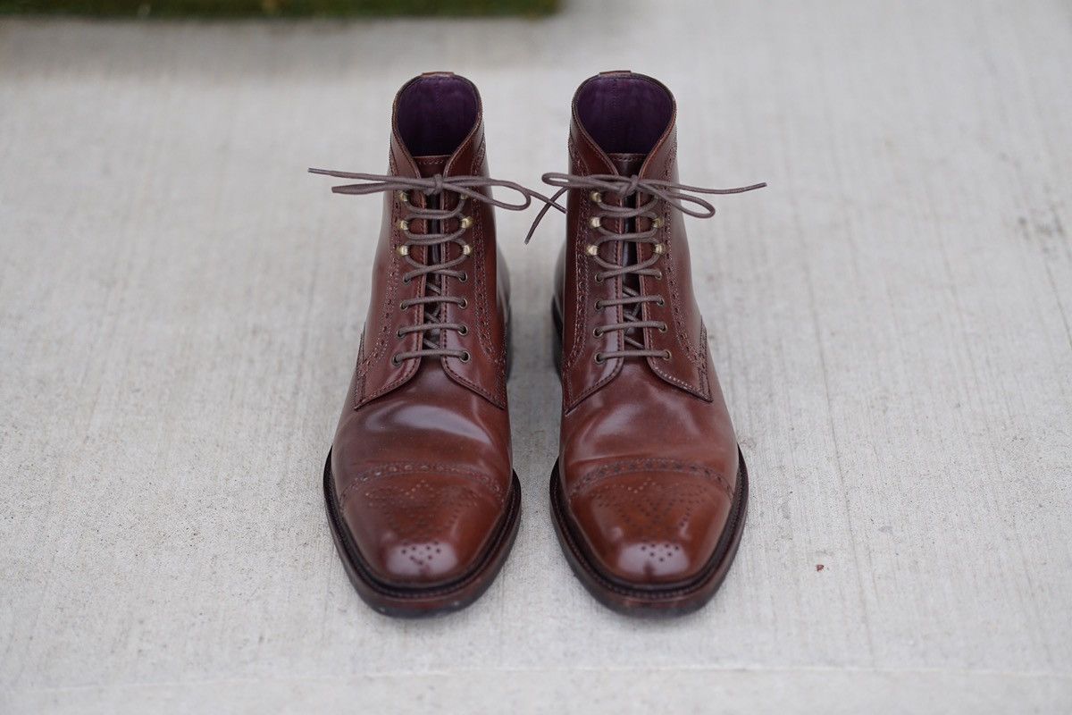 Carmina Color 4 Shell Cordovan Medallion Cap Toe Boot | Grailed