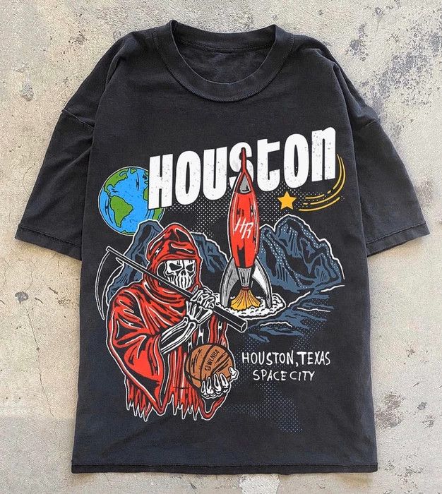 Warren Lotas Warren Lotas “Space Exploration” Houston Rockets tee | Grailed