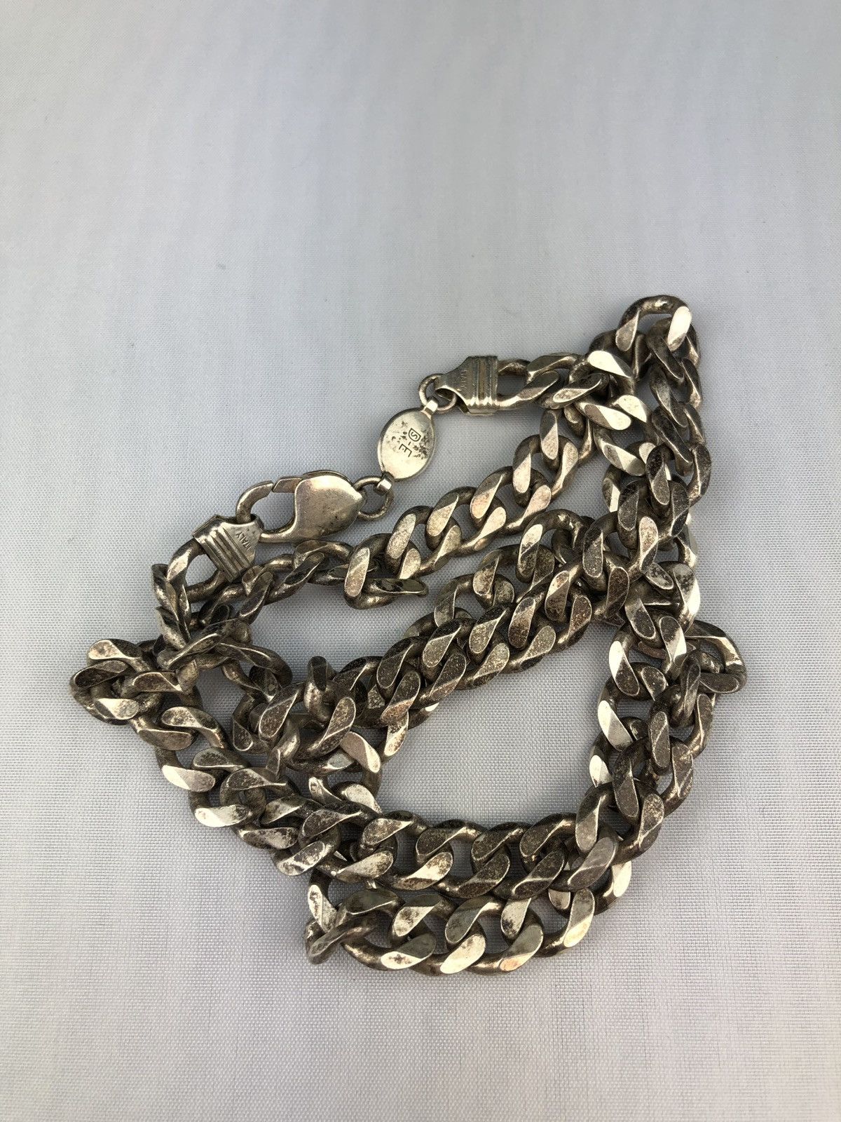 Vintage Tarnished Sterling Silver chain bracelet | Grailed