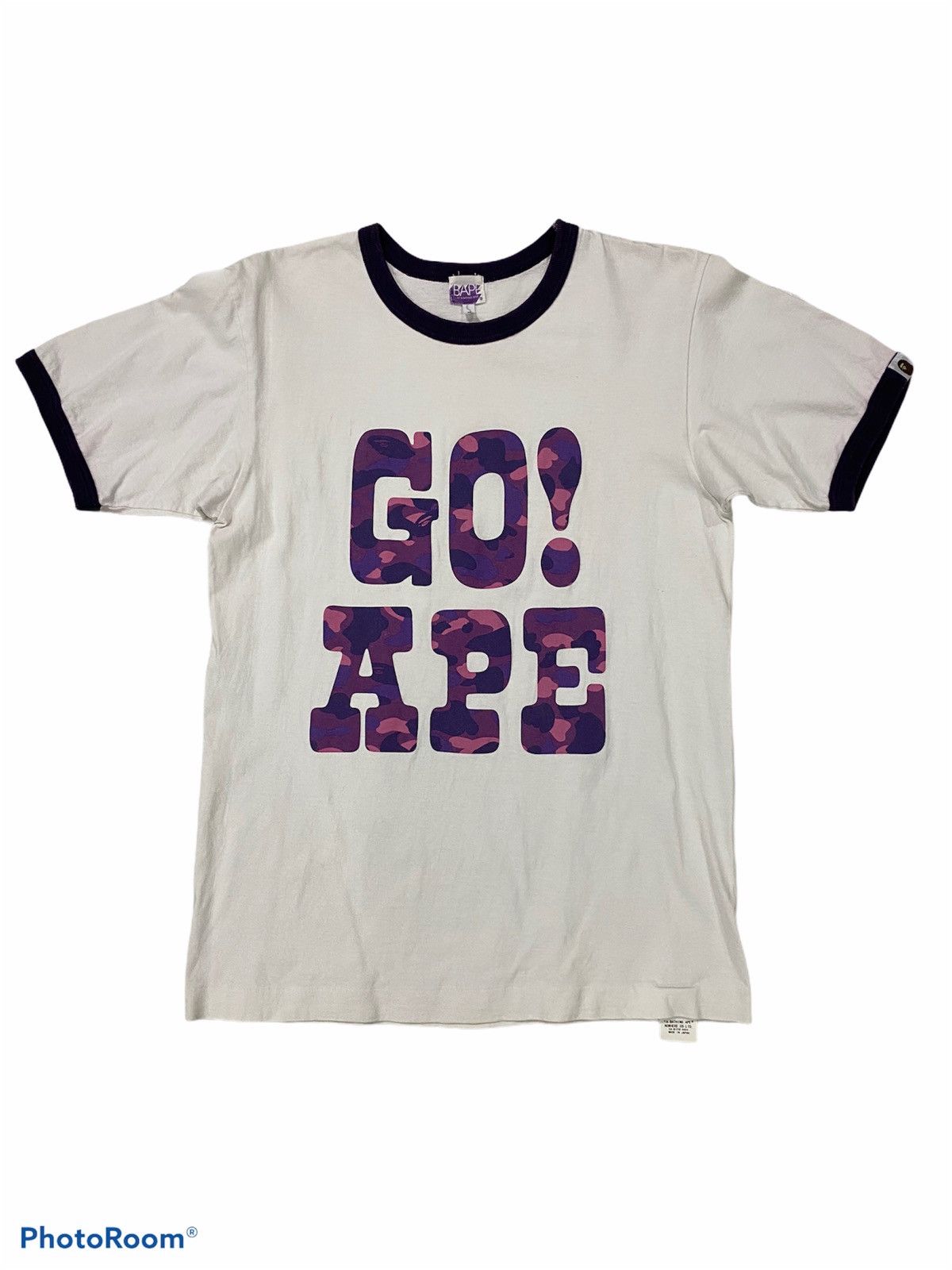 Bape × Japanese Brand × Streetwear Go Ape Tee ringer | Grailed
