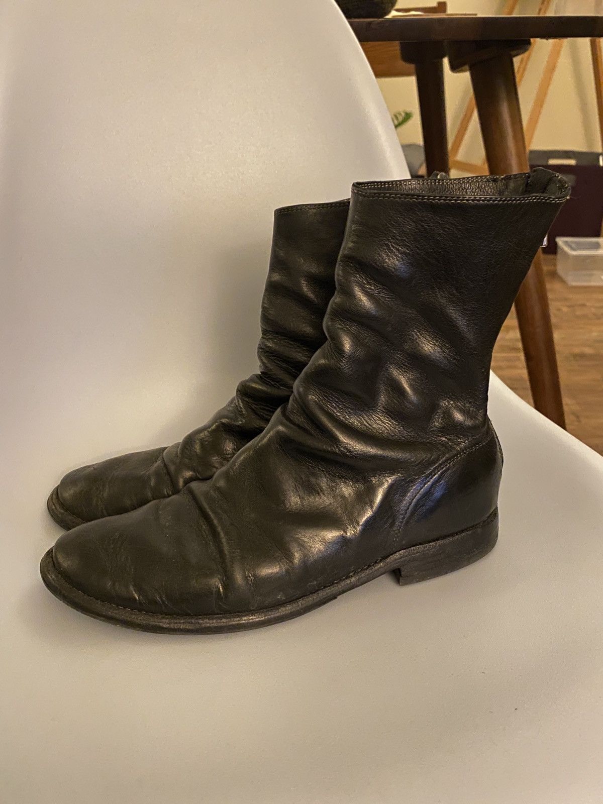 Guidi Guidi Black Back-Zip Boots - 42 | Grailed