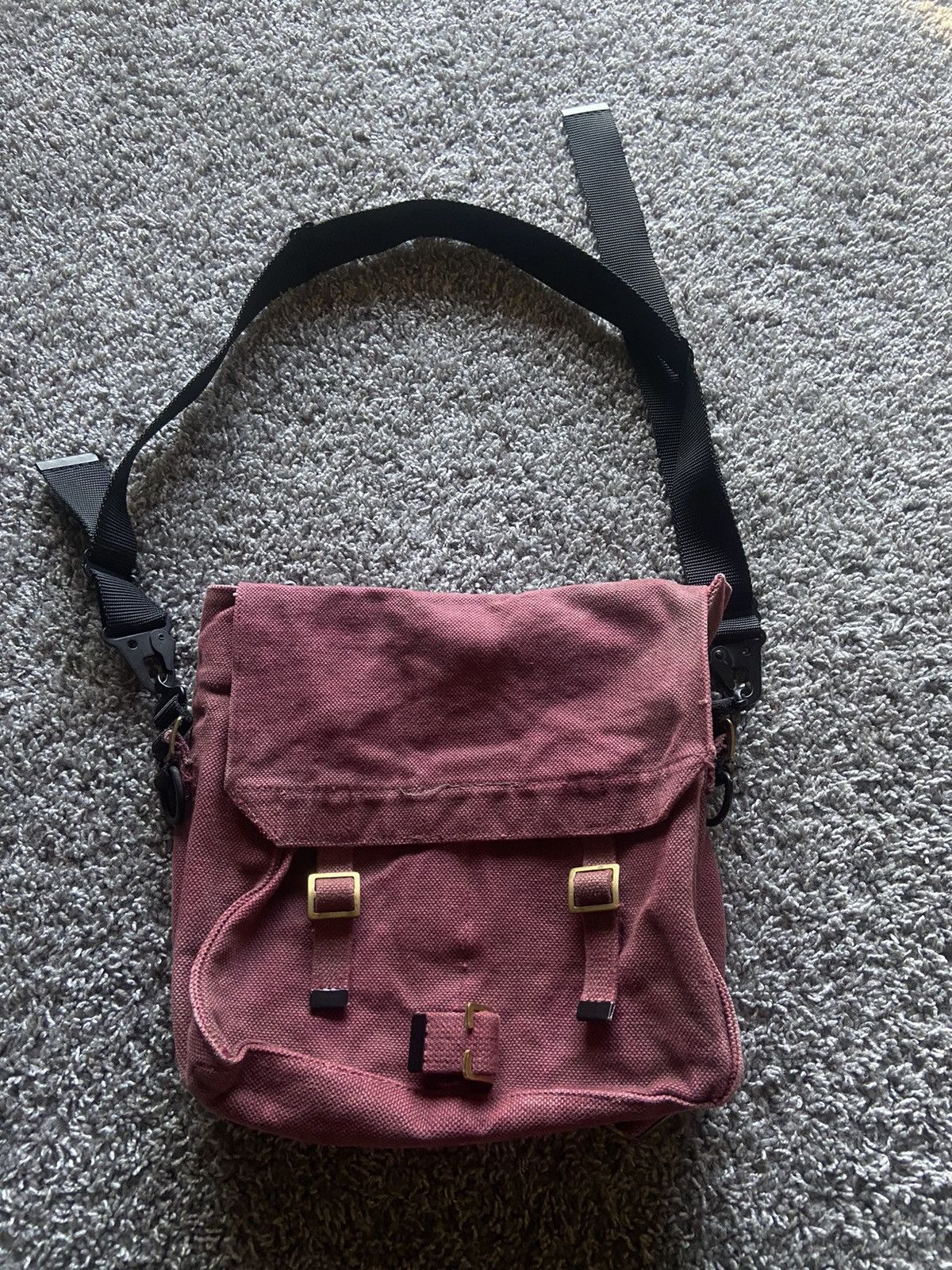 Vintage Brandon Sapp Maroon Dyed Military Bag | Grailed