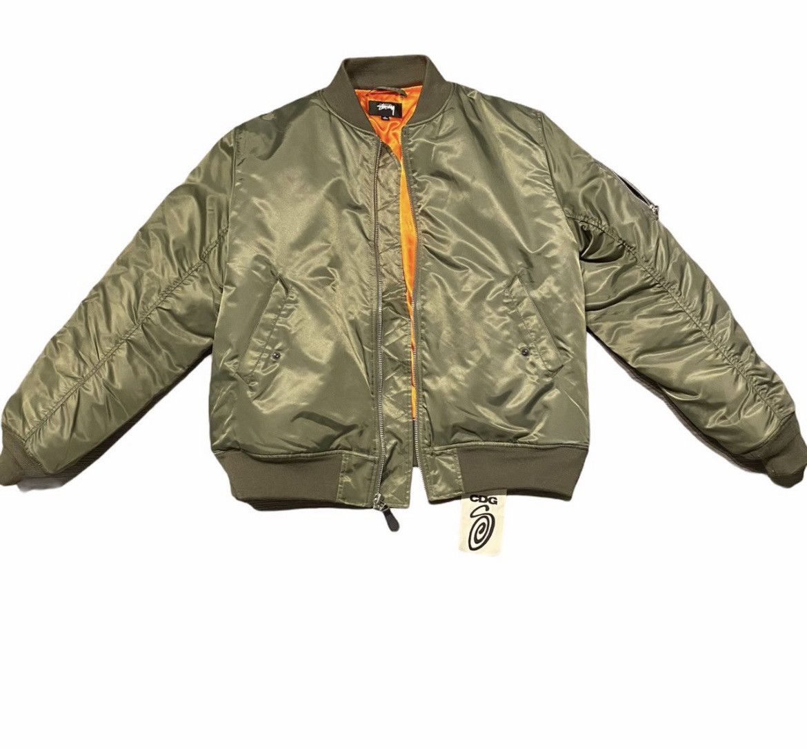 CDG CDG CDG × Stussy CDG x Stussy MA-1 Bomber Jacket | Grailed