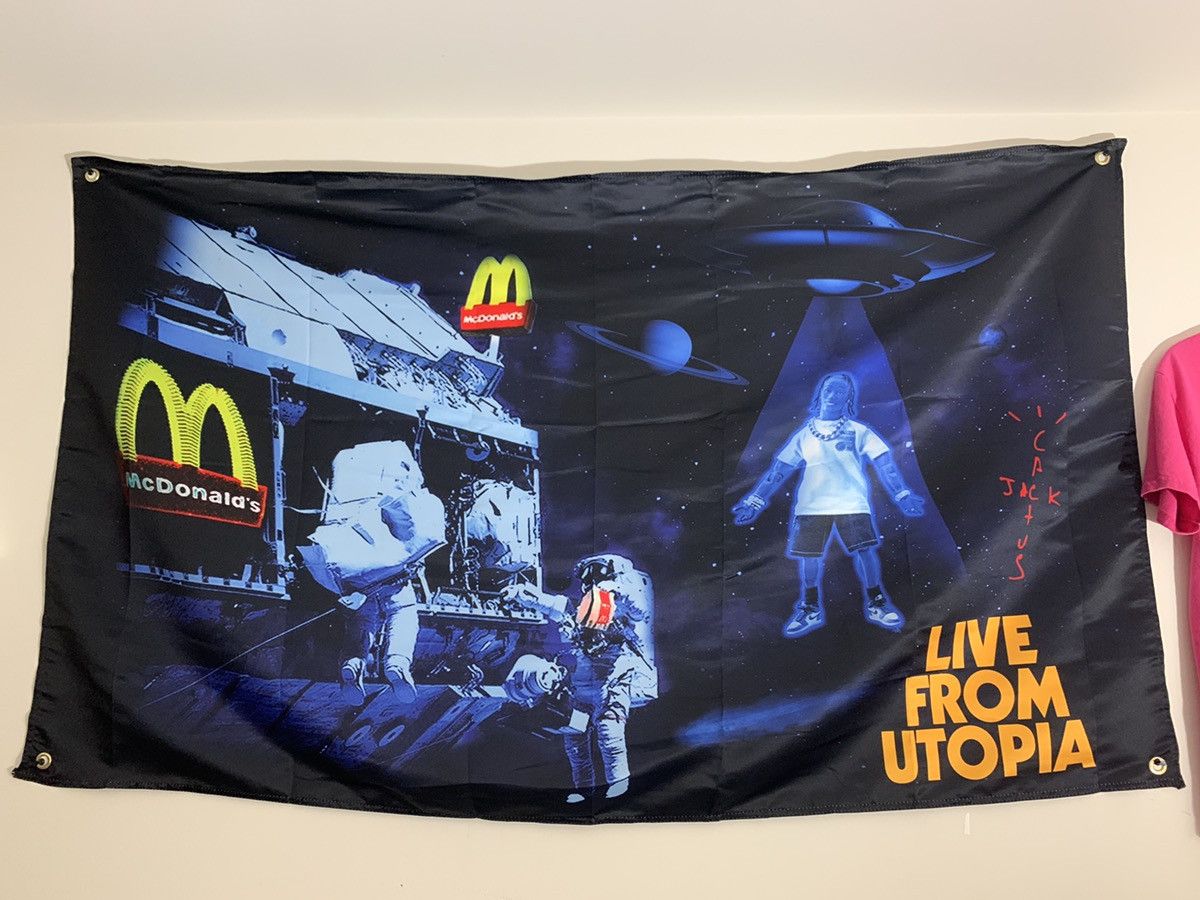 Travis Scott Travis Scott x McDonald’s Live From Utopia Flag | Grailed