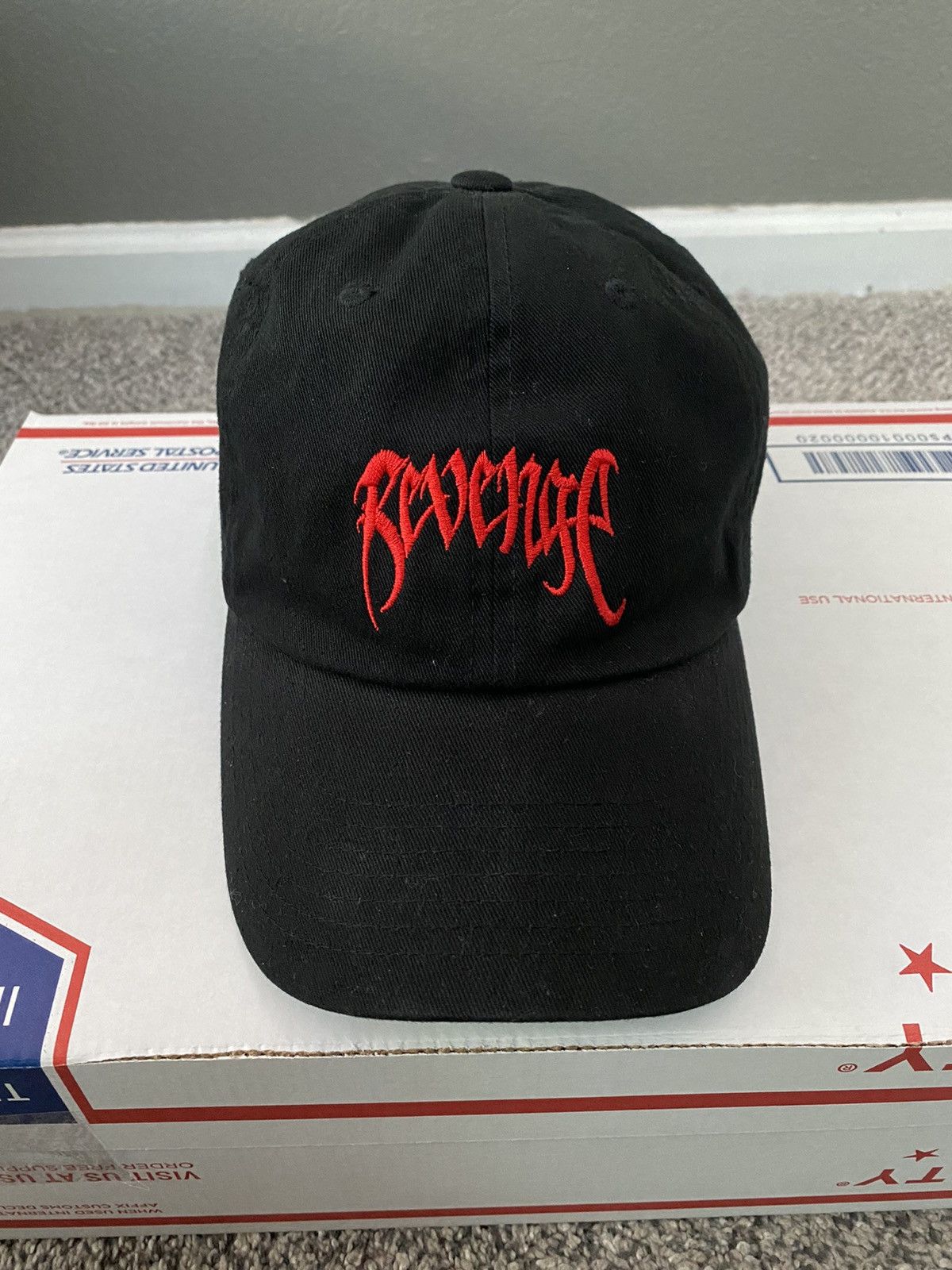 Revenge Black Revenge Red Logo Cap | Grailed