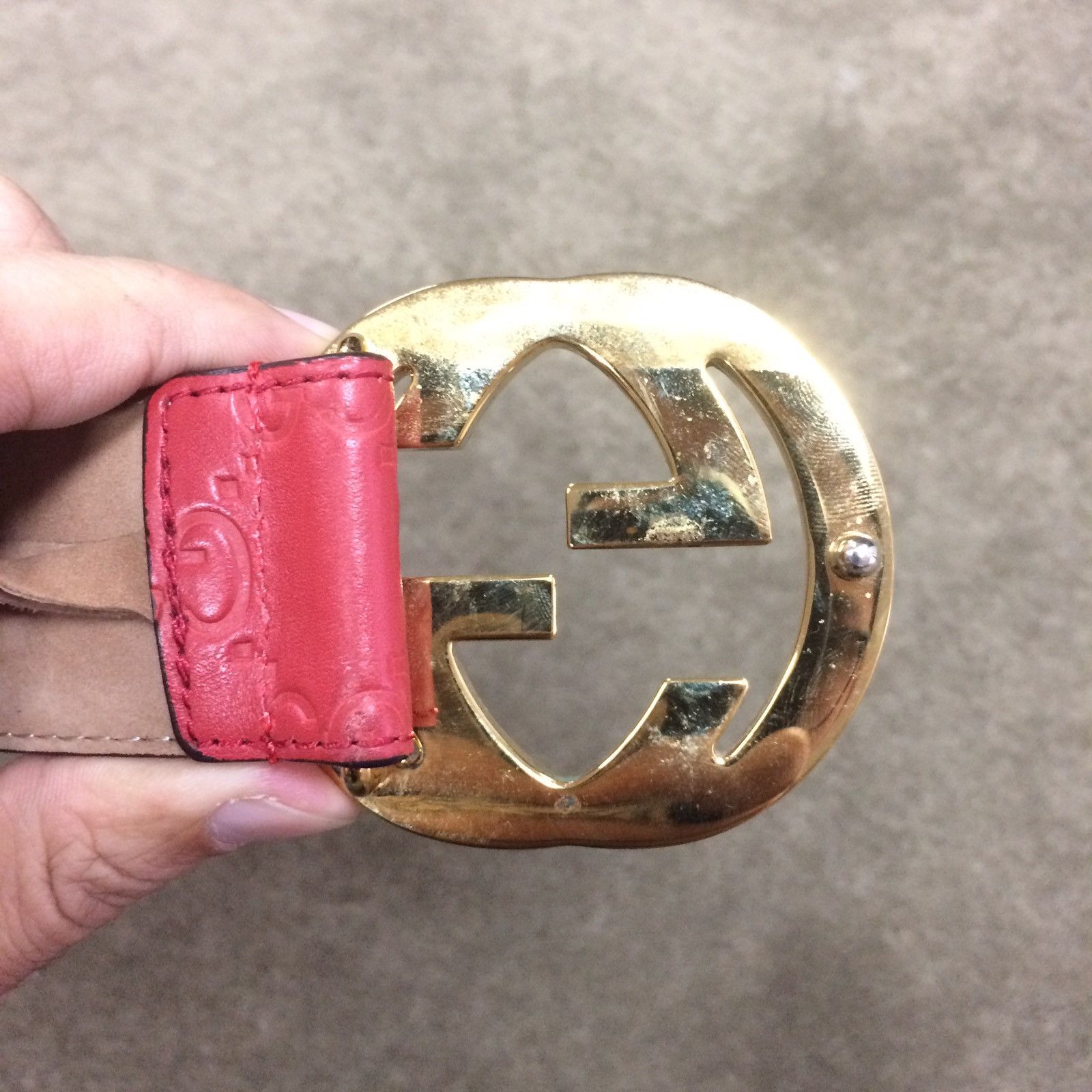 Gucci Red Guccissima Belt | Grailed