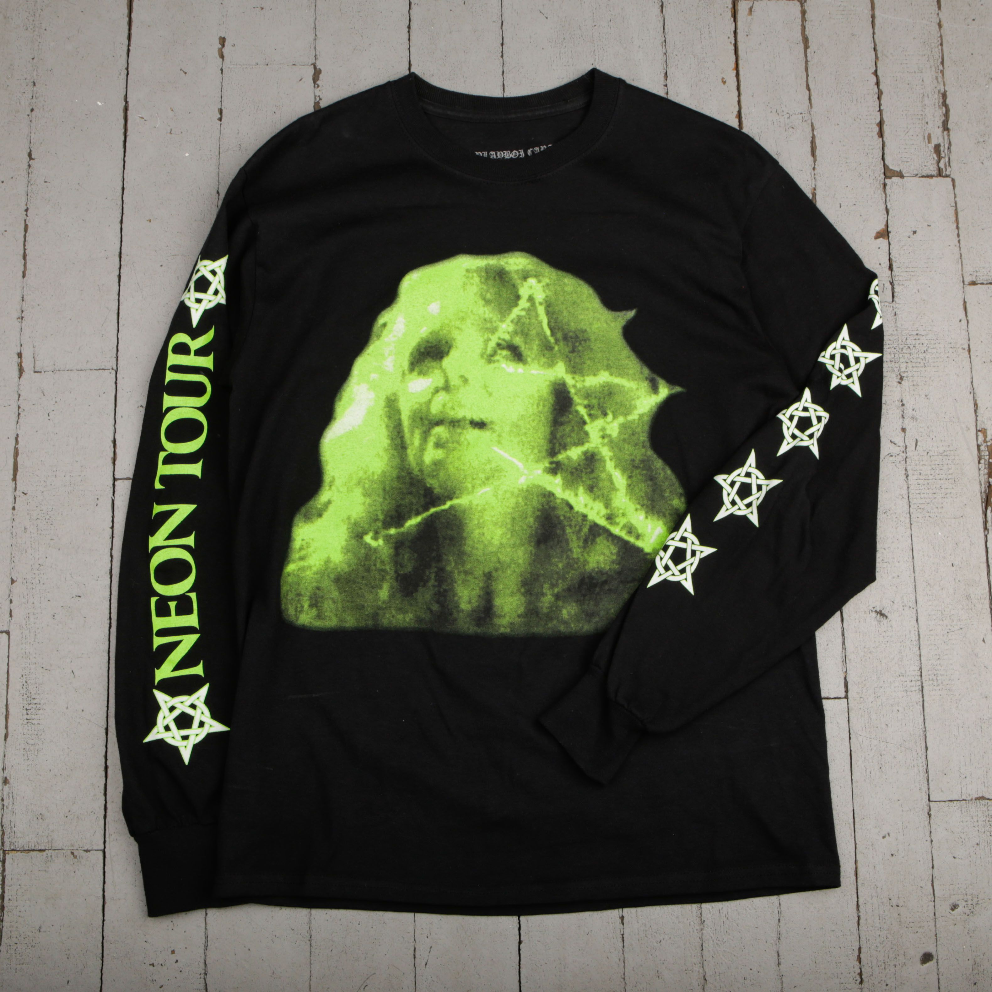 Playboi Carti Neon Tour Pentagram L/S Tee | Grailed