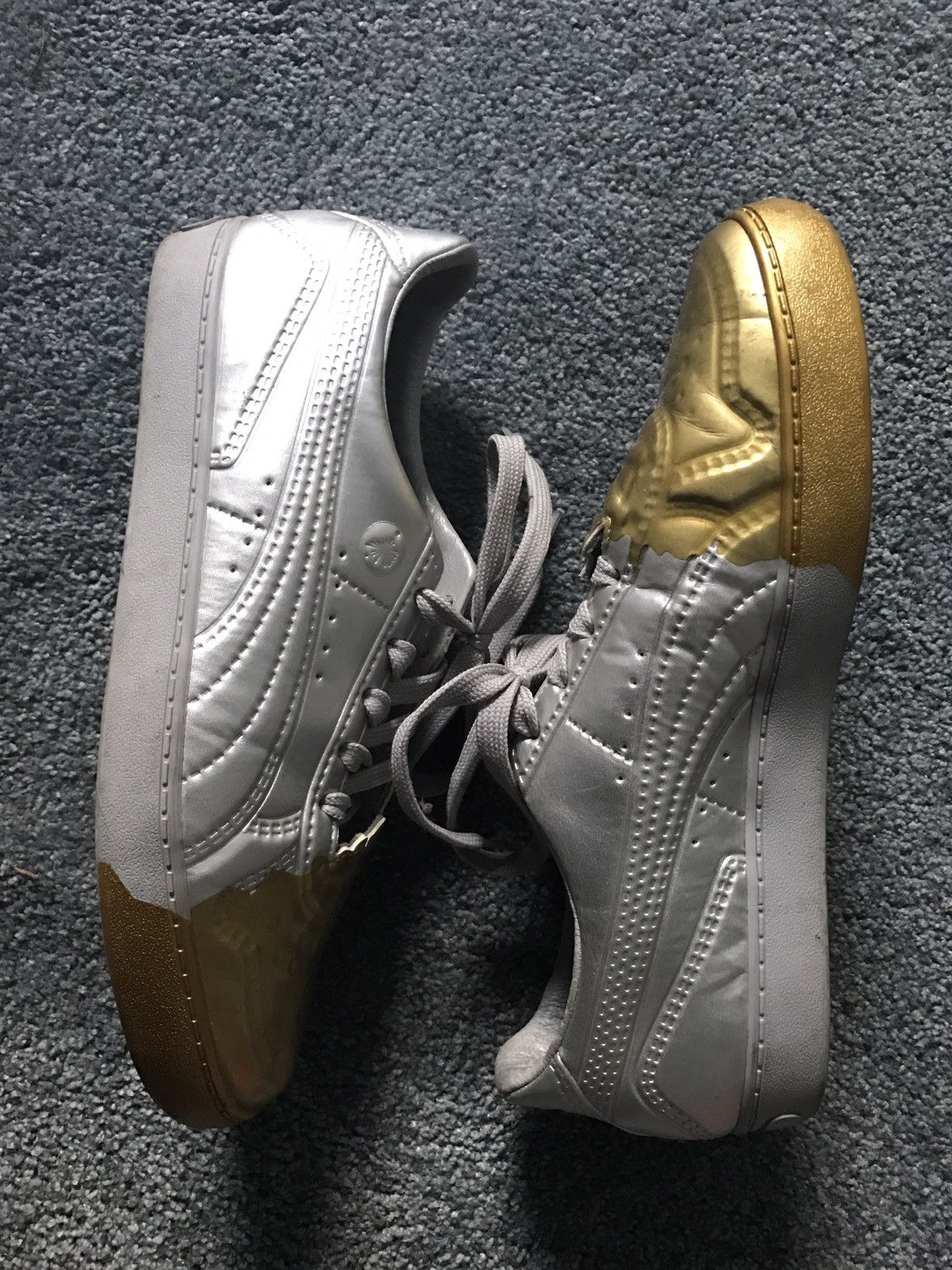 Maison MIHARA YASUHIRO × Puma Puma MY-70 Silver And Gold Dipped Sneaker ...