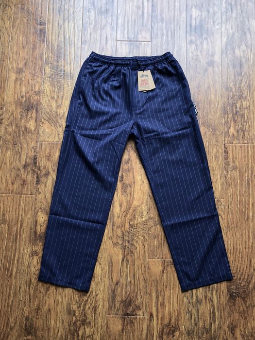 Stussy Stussy x CDG Navy Pin Striped Beach Pant | Grailed