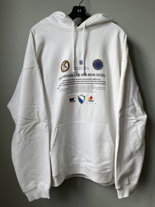 Vetements Hidden Side Seized Website Mask Hoodie [M] | Grailed