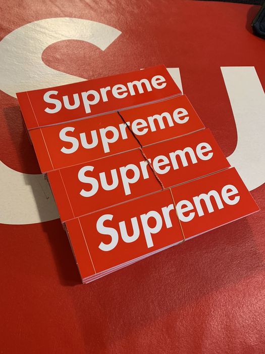 Supreme 400 Supreme red box logo stickers | Grailed