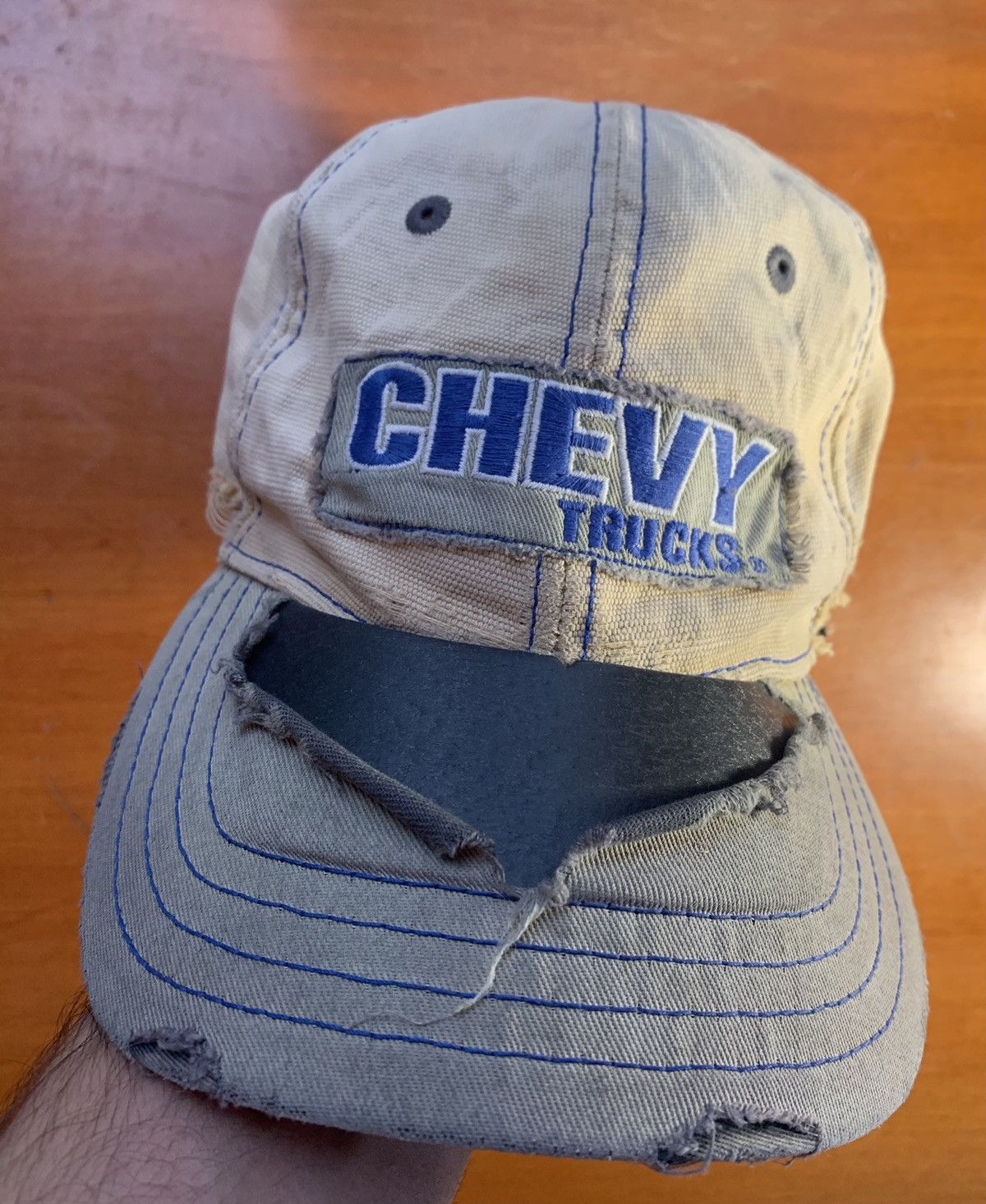 Chevrolet × Vintage Beige Distressed Vintage Chevy Hat | Grailed