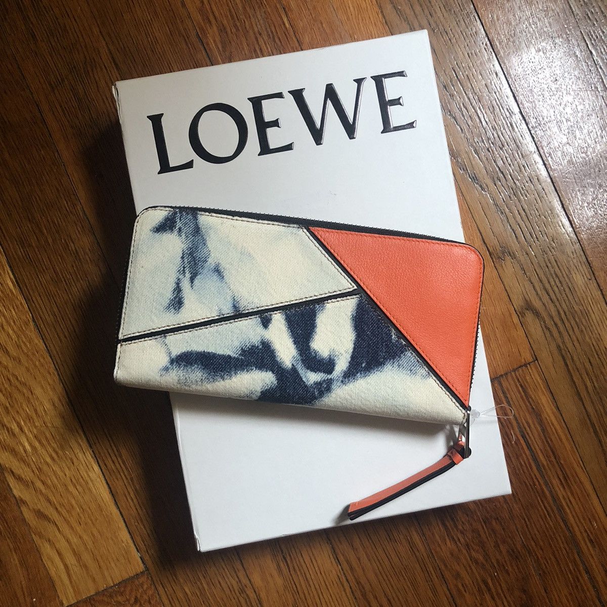 Loewe Puzzle bleached zip-around wallet | Grailed