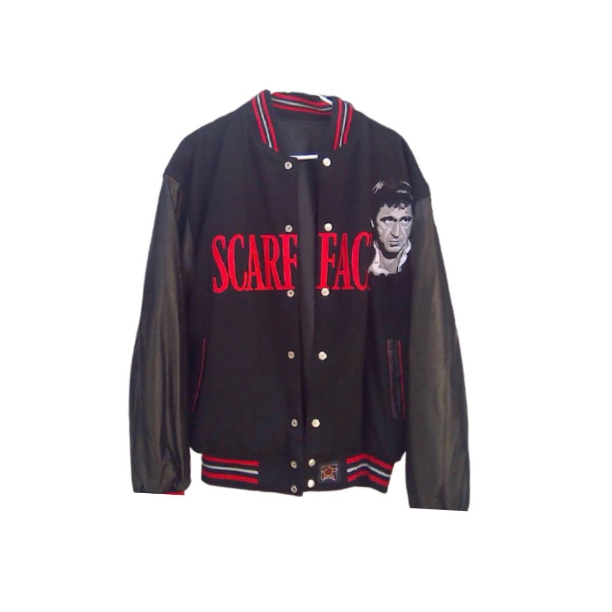 Vintage Vintage Scarface Black & Red Letterman Jacket | Grailed