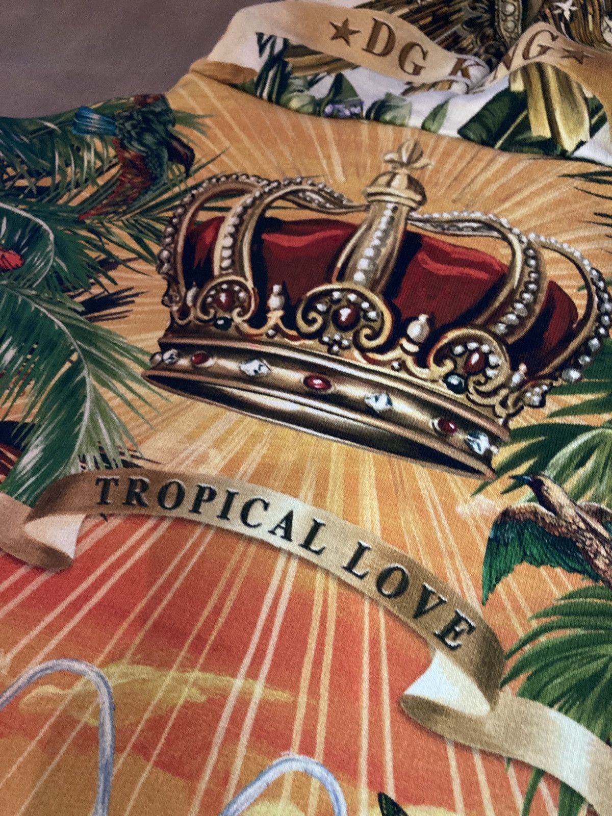 Dolce & Gabbana Dolce & Gabbana DG KING TROPICAL HOODIE Dolce & Gabbana Dolce & Gabbana DG KING TROPICAL HOODIE