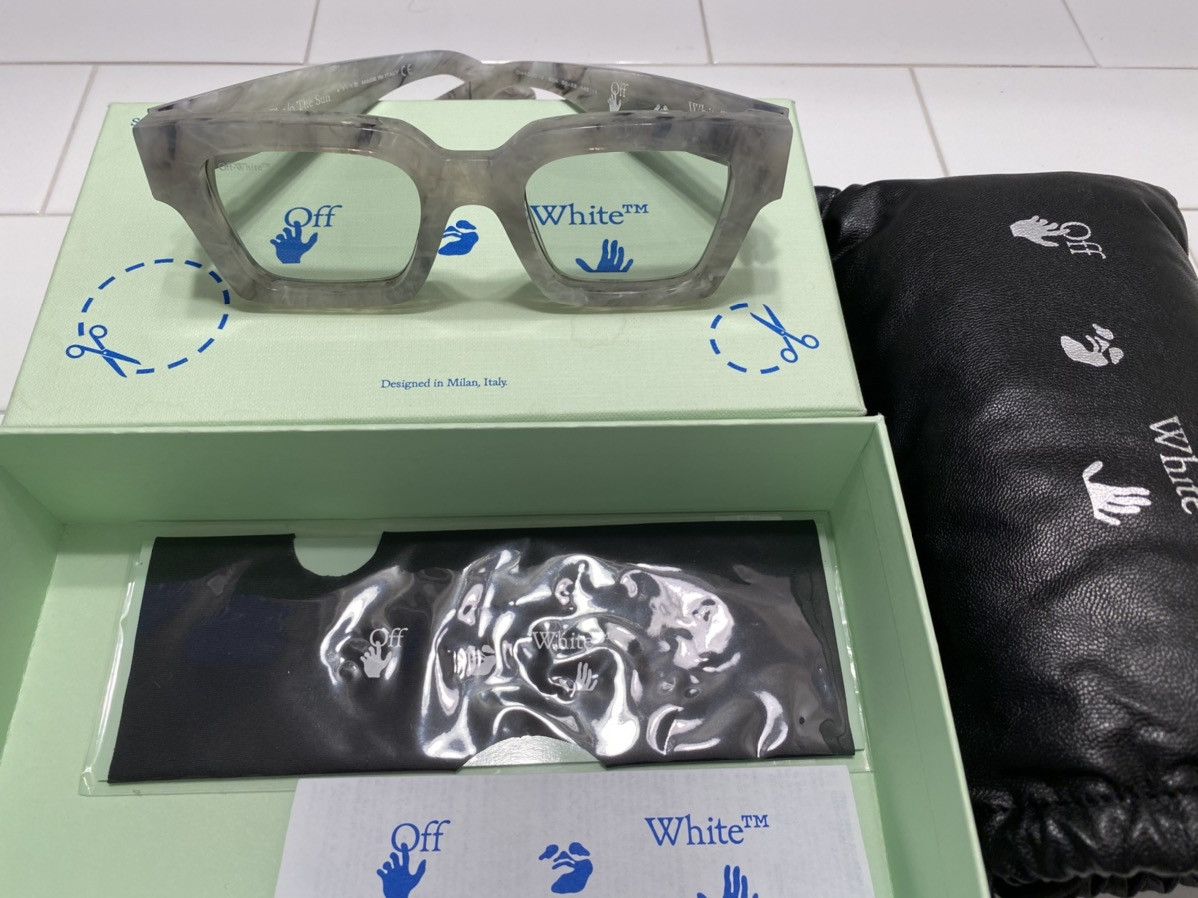 Off-White × Virgil Abloh Off-White Light Grey Marble Rectangular ...