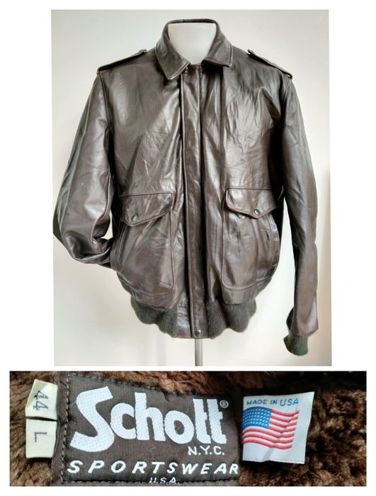 Schott Vintage Schott NYC bomber leather jacket | Grailed