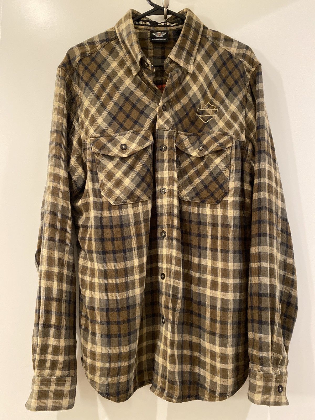 Flannel × Harley Davidson × Streetwear New Harley Davidson plaid ...
