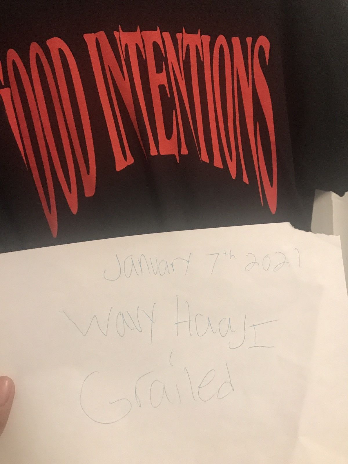 Vlone NAV X VLONE GOOD INTENTIONS ALBUM COLLAB TEE | Grailed