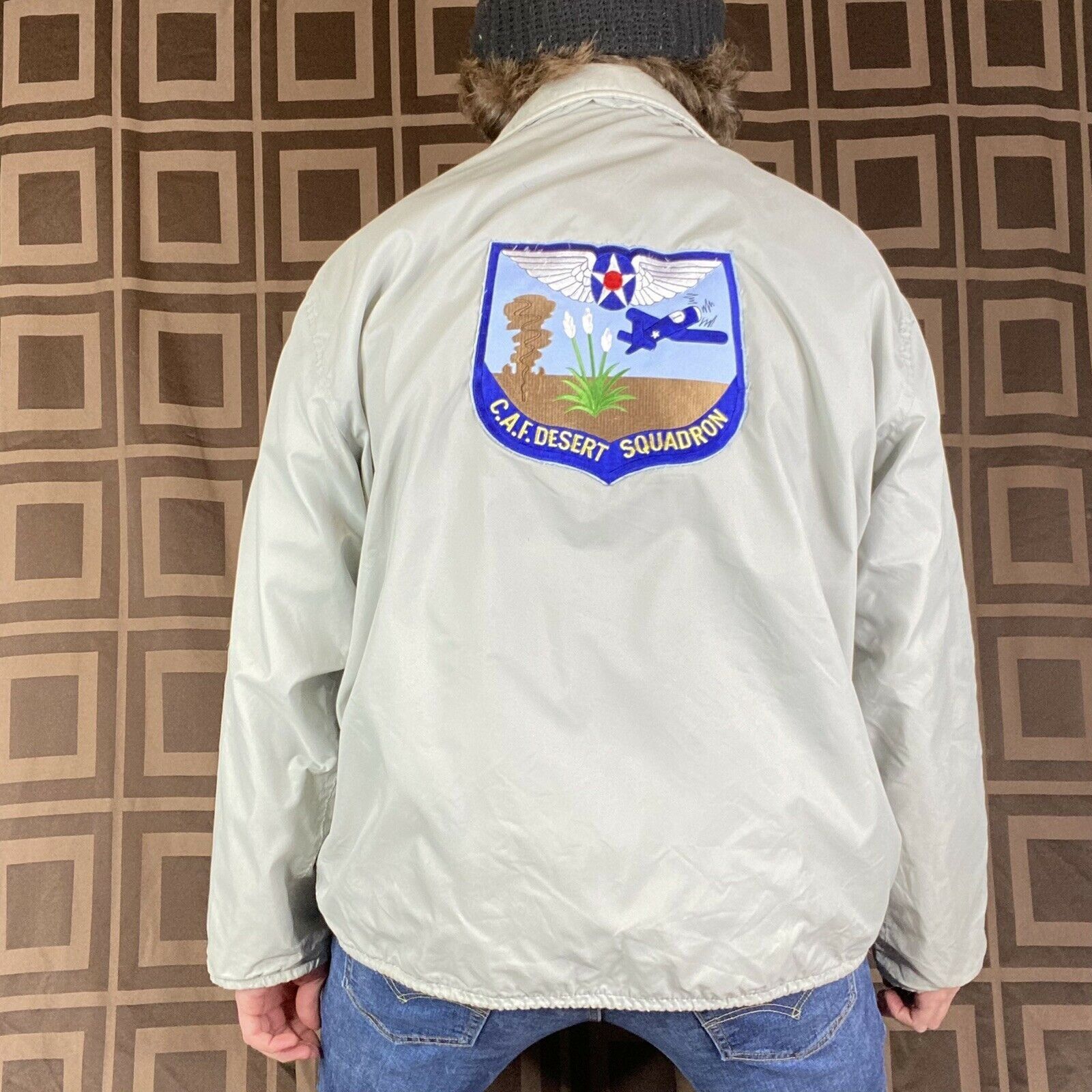Vintage Vintage 1980s Desert Squadron CAF windbreaker jacket Large ...