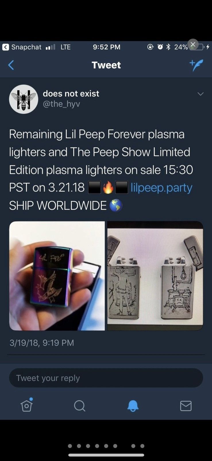 Zippo LIL PEEP 'The Peep Show' Limited Plasma Lighter | Grailed