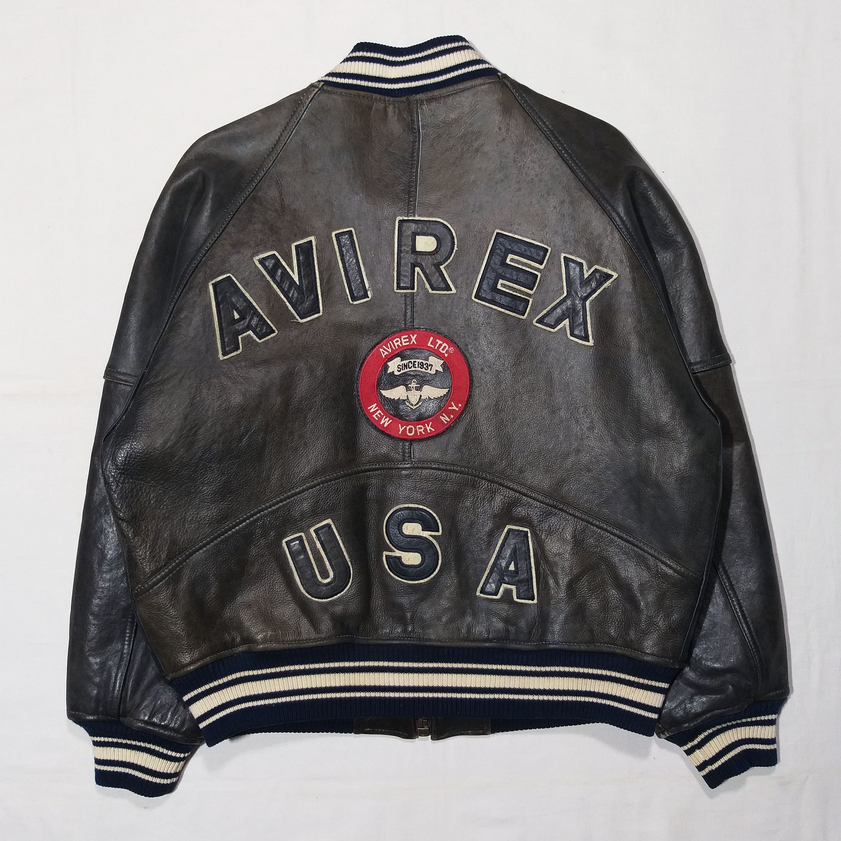 Avirex × Vintage Avirex New York Leather Jacket | Grailed
