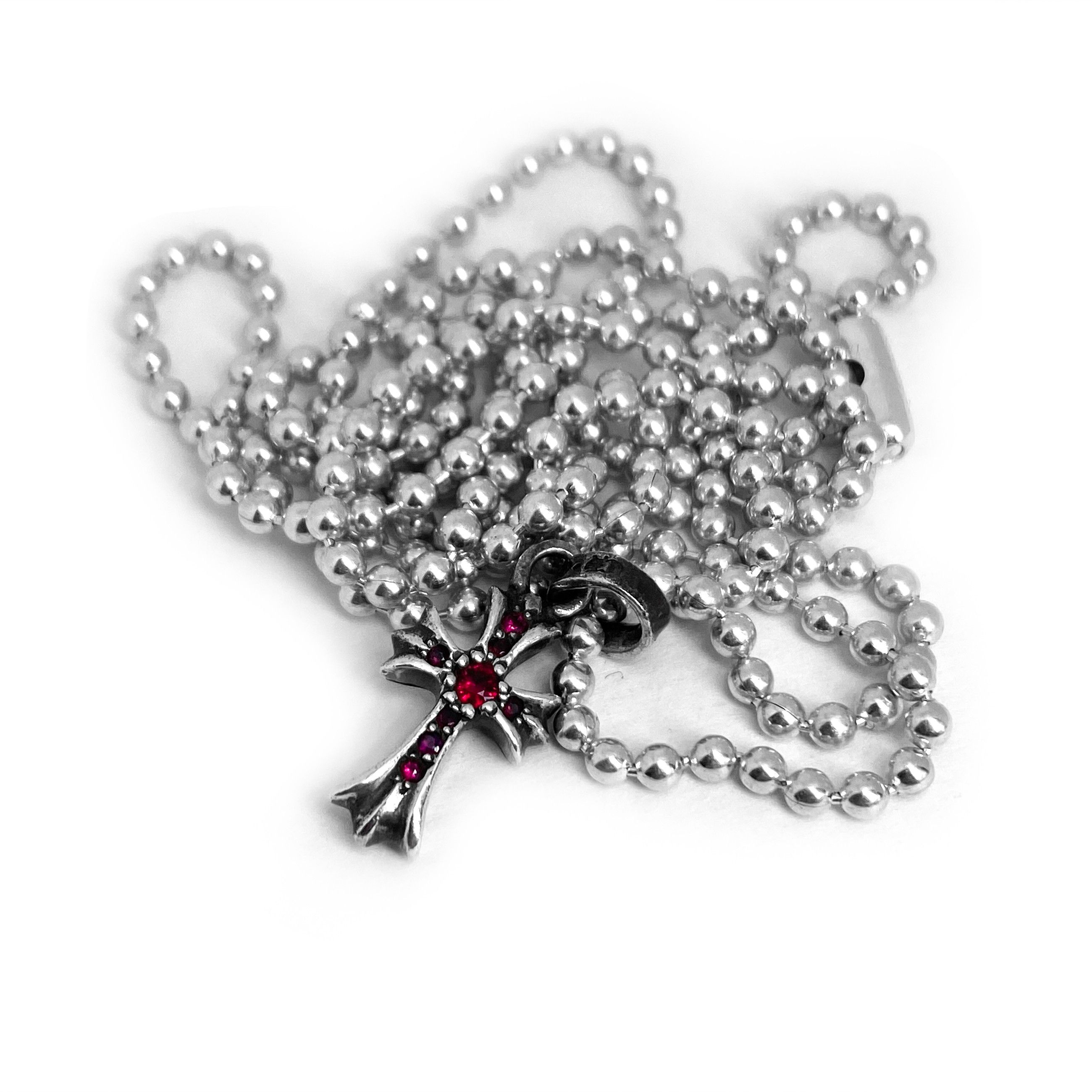 Chrome Hearts Ruby Pave Baby Fat Necklace | Grailed