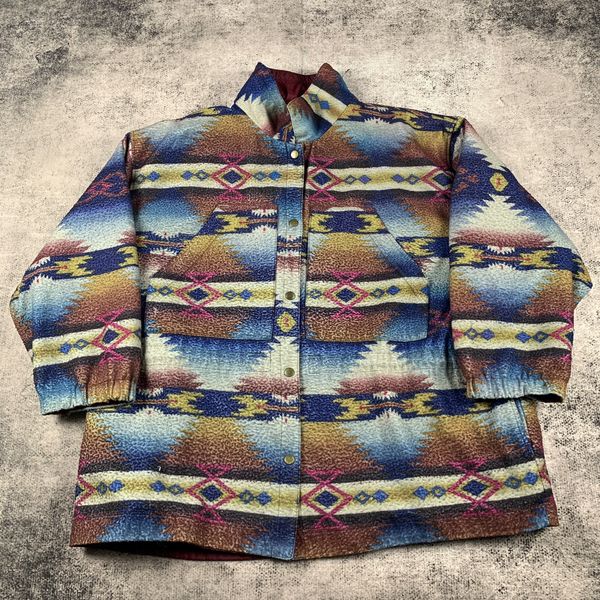 Vintage Vintage 90s aztec Navajo reversible jacket | Grailed