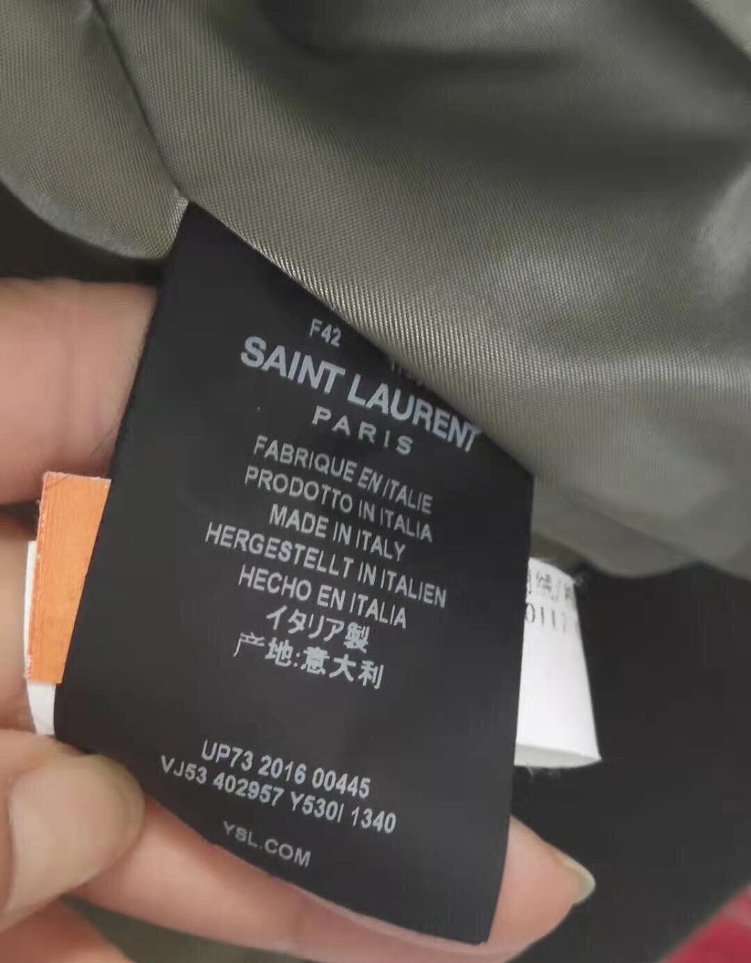 Saint Laurent Paris AW16 Classic Bomber Jacket MA-1 | Grailed