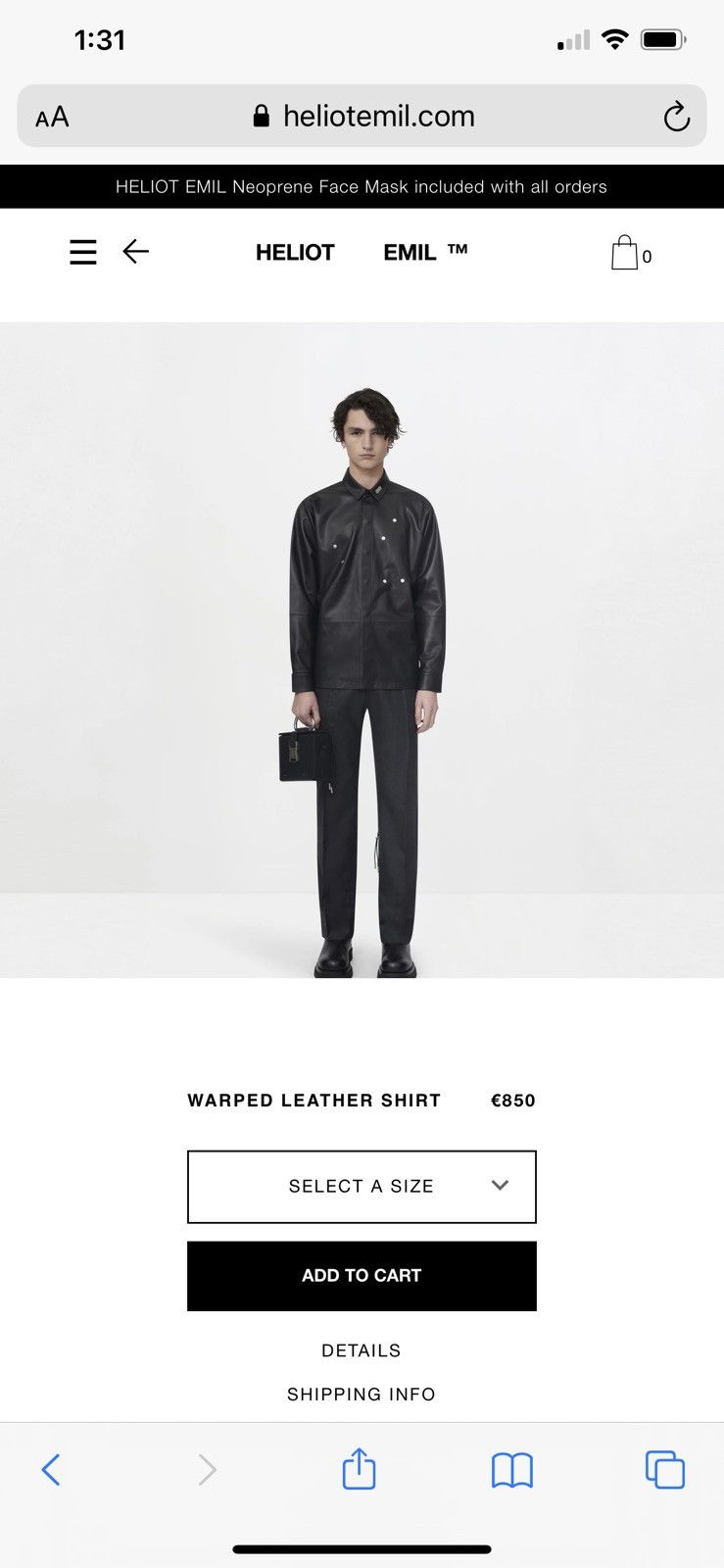 Heliot Emil Black Lambskin warped Leather Shirt | Grailed