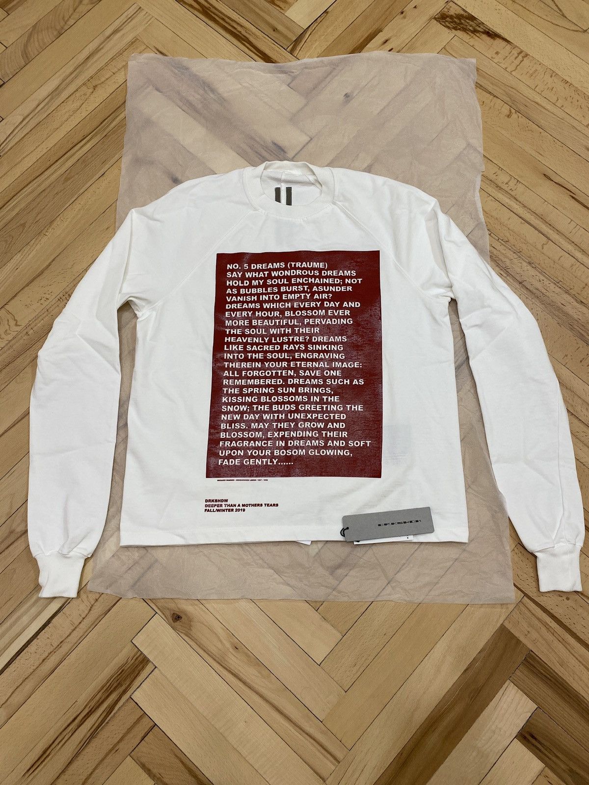 Rick Owens × Rick Owens Drkshdw Rick Owens 'Poem' Long Sleeve FW19 ...