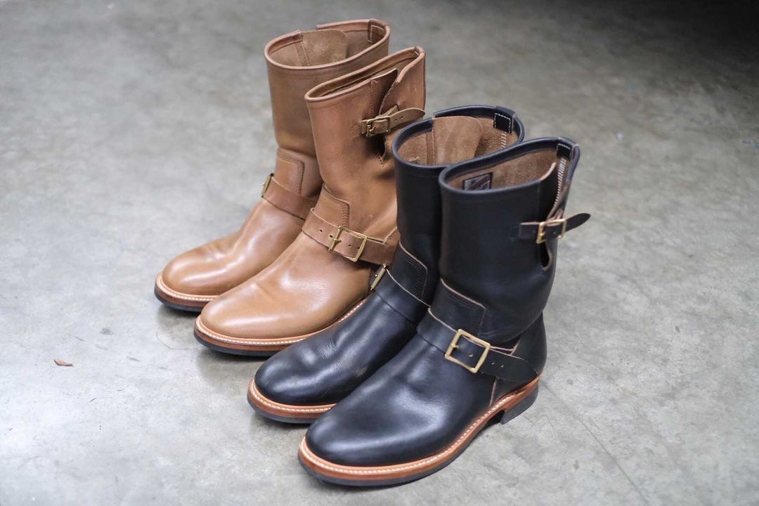 The Flat Head Natural Chromexcel Engineer Boot - 9 | Grailed