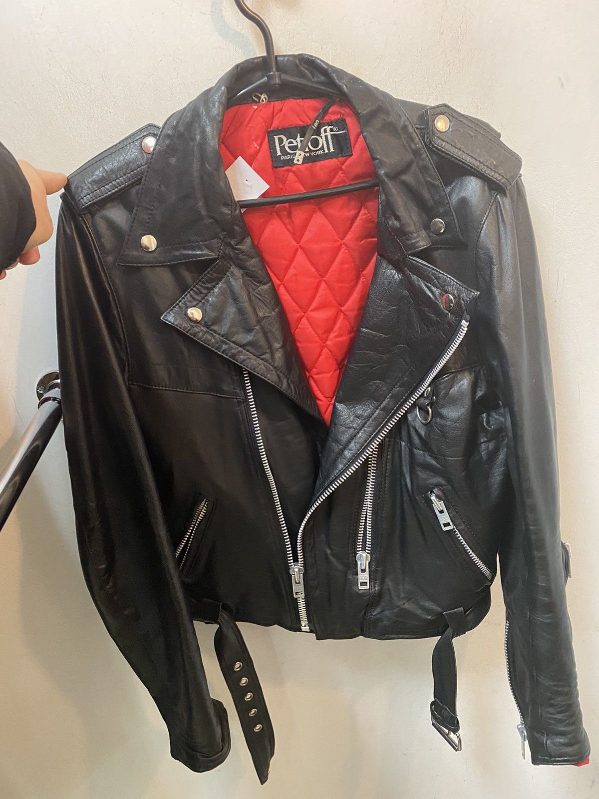 Leather Jacket × Rare × Vintage Vintage Red Lining Perfecto Leather ...