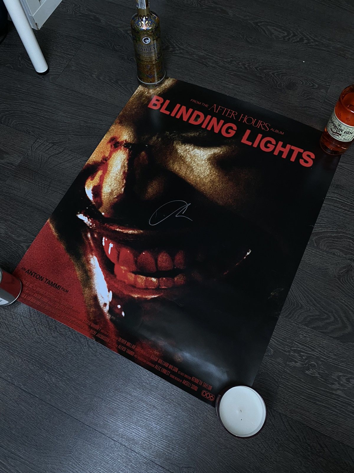 The Weeknd The Weeknd Signed Blinding Lights poster | Grailed