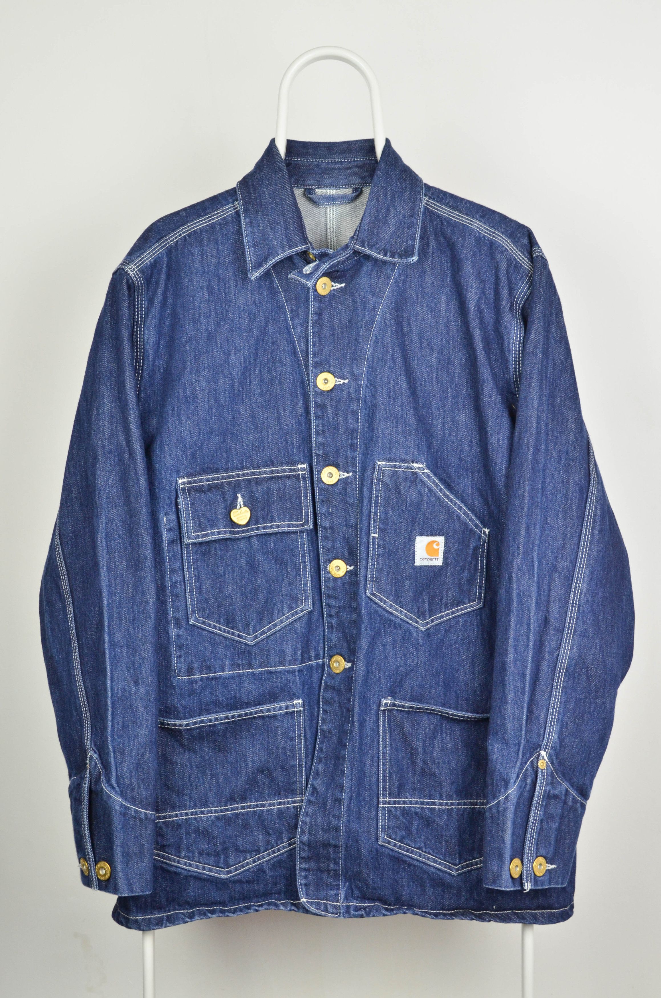 Carhartt × Vintage Carhartt Railroad 2pac Eazy E Raw Blue Denim Jacket ...