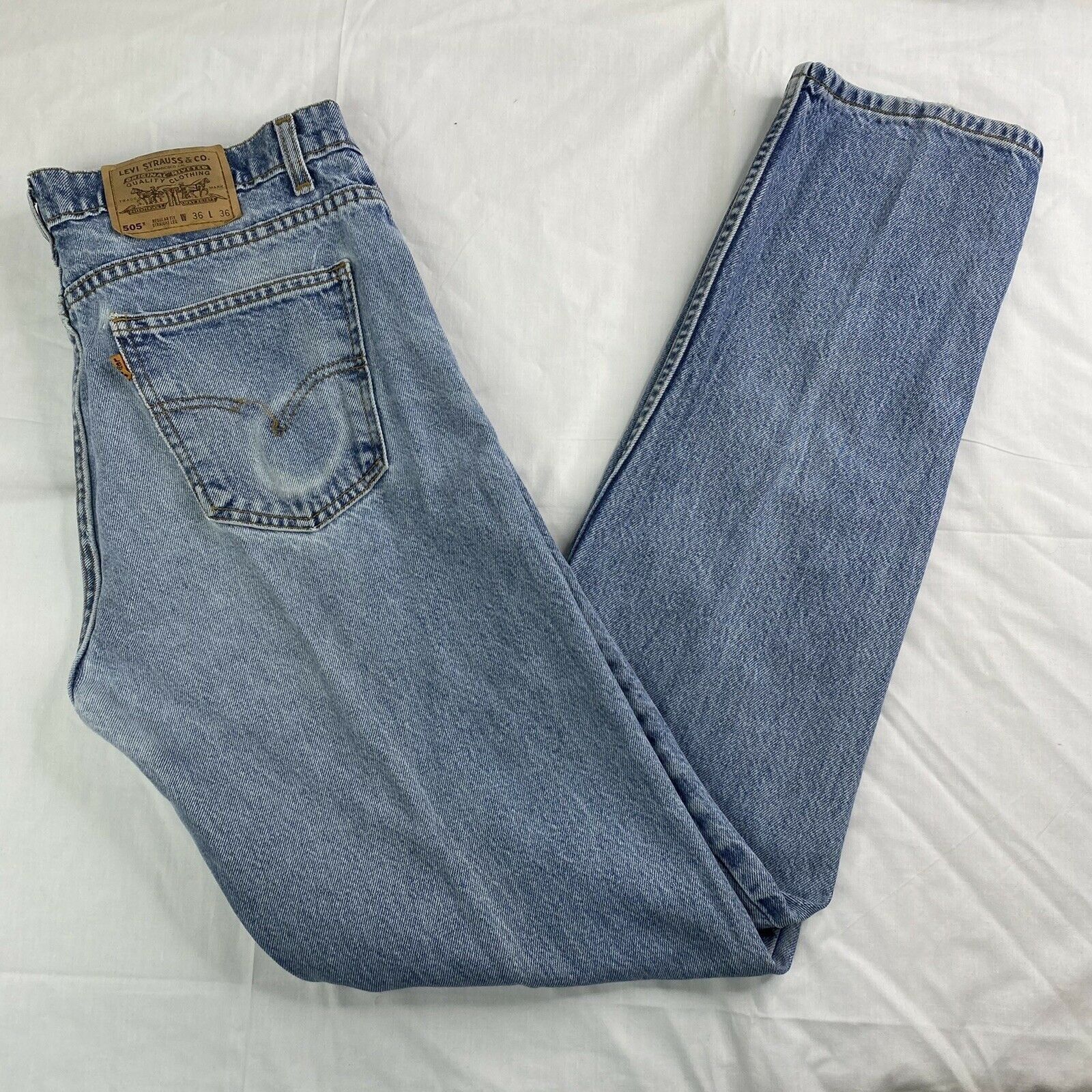 Levi's Vintage Levi's Jeans 505 0215 Orange Tab 35 straight leg | Grailed
