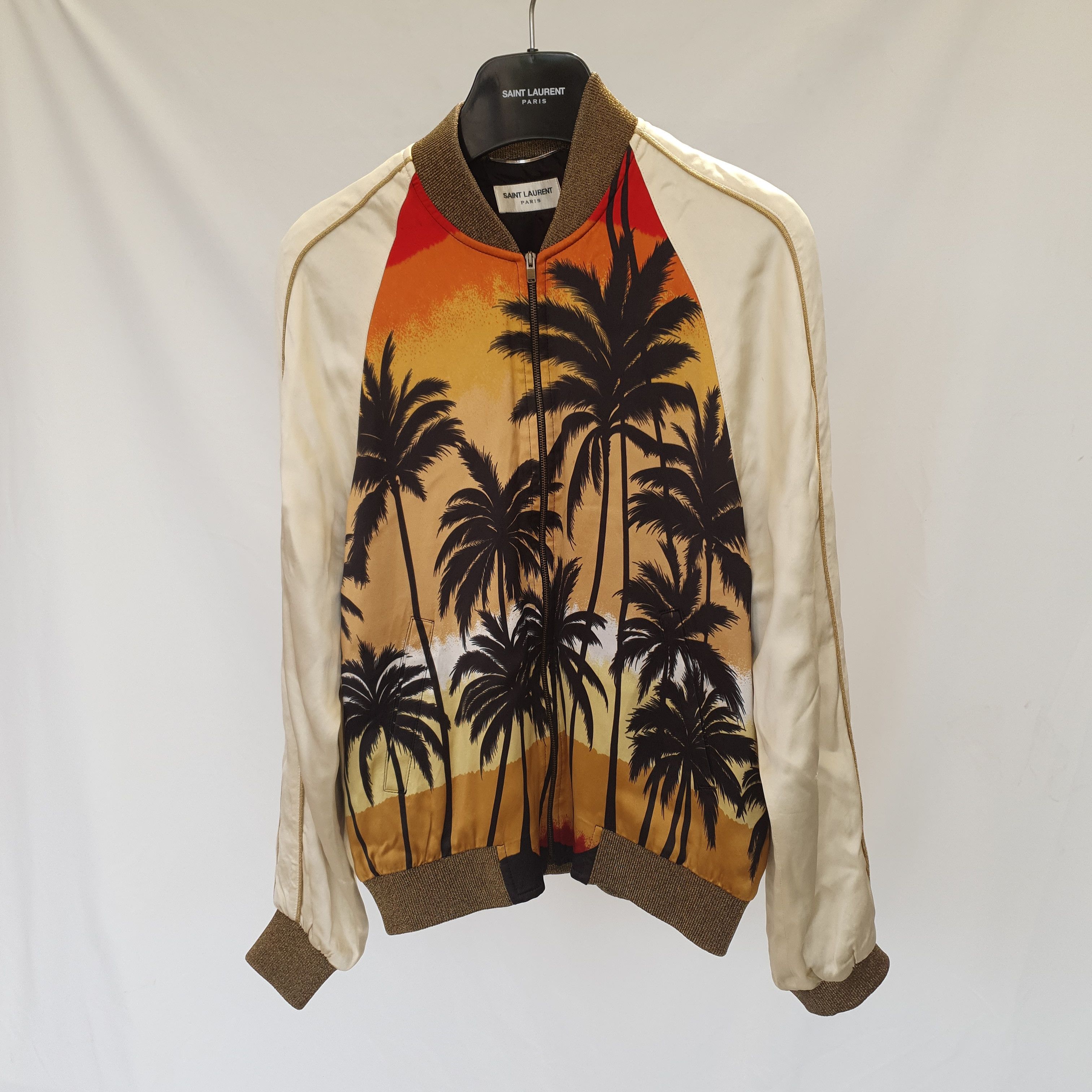 Saint Laurent Paris SS16 Surf Sound Palm Bomber | Grailed