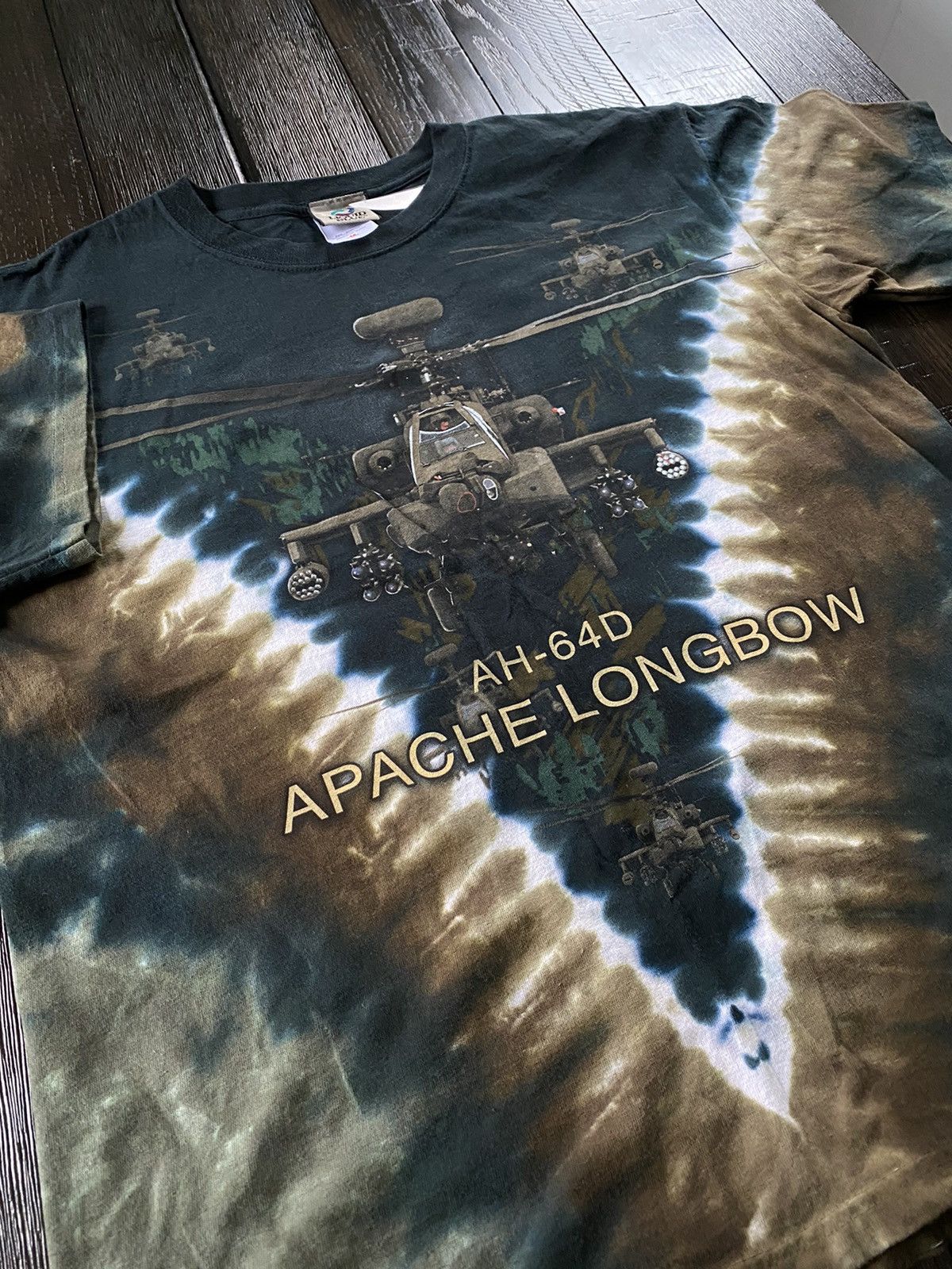 Liquid Blue × Vintage Vintage Liquid Blue Boeing Apache Helicopter Army ...