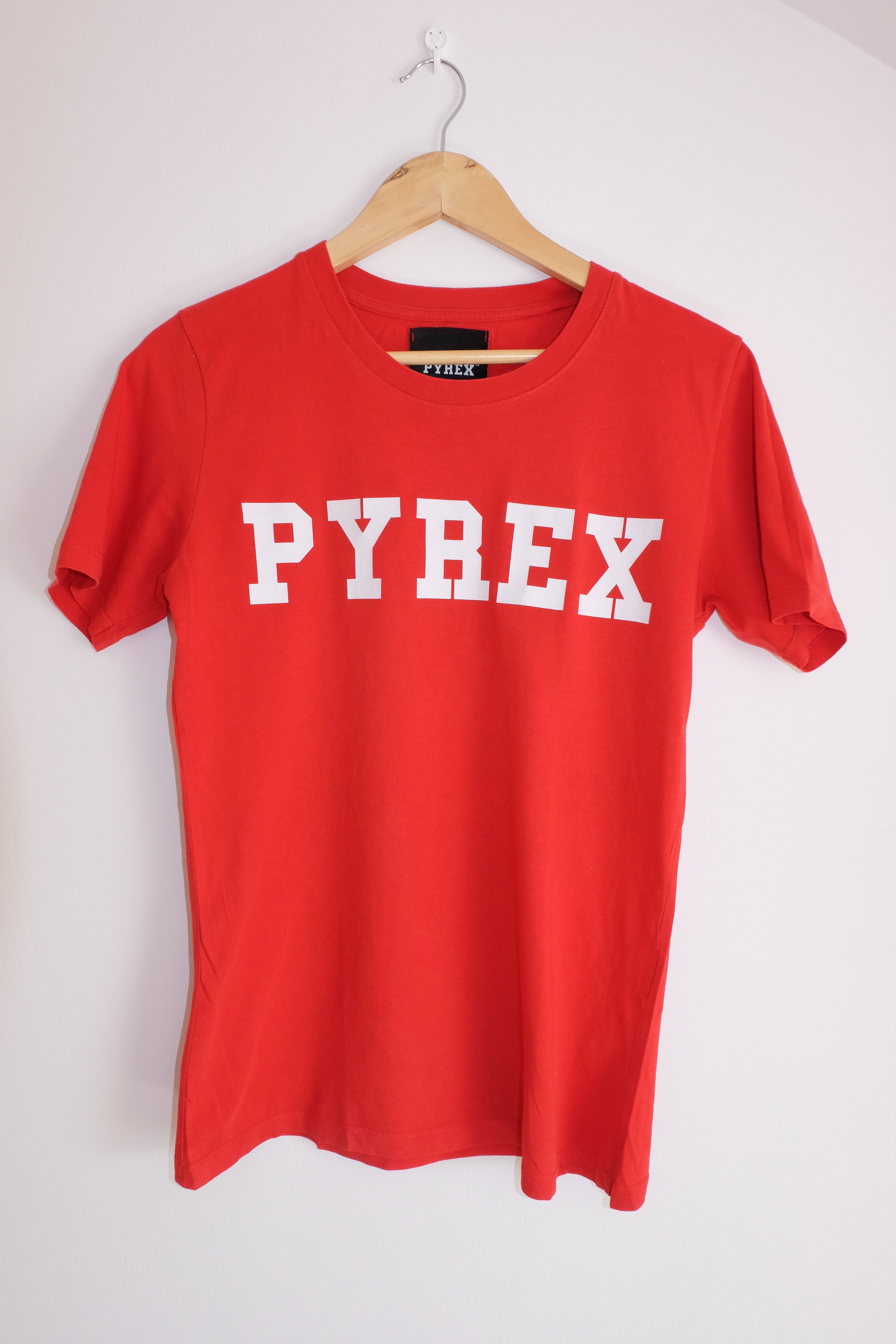 Pyrex Vision Pyrex logo red t shirt | Grailed