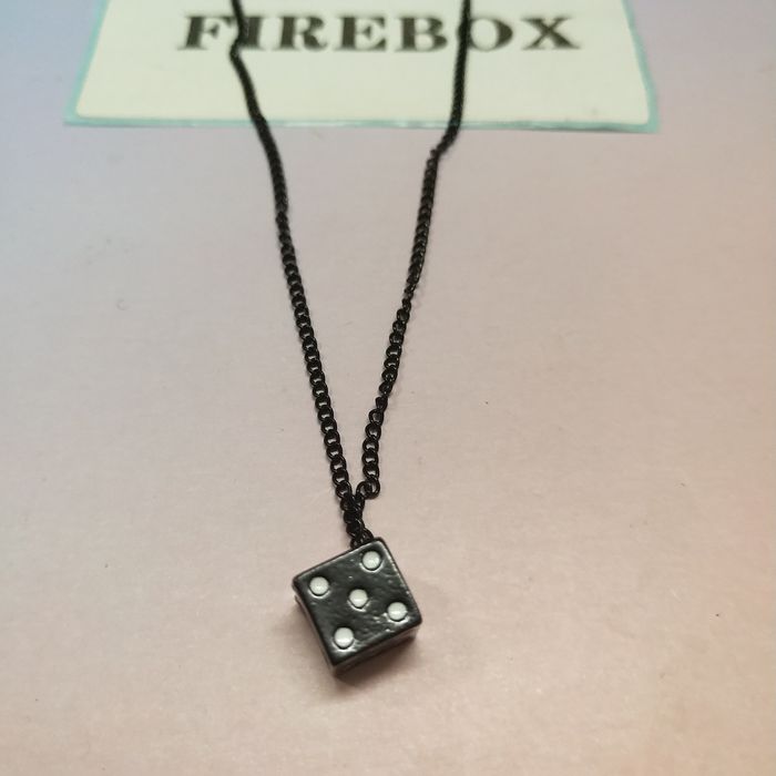 Chain Vintage Punk Silver Dice Chain Necklace Pendent | Grailed
